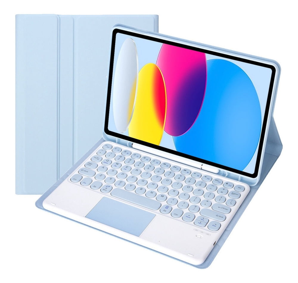 Keyboard Case with Touchpad For iPad 2022 10th Generation Cute Round ...