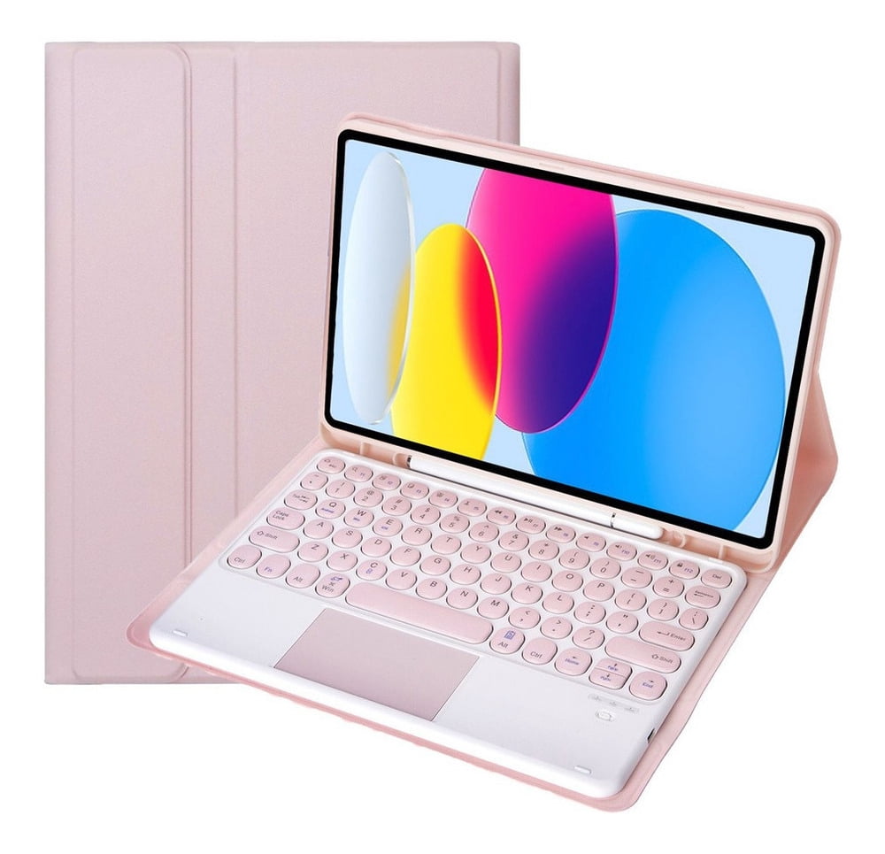 Keyboard Case with Touchpad For iPad 2022 10th Generation Cute Round ...