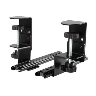 VIVO Black Clamp-on 24" x 12" Computer Tray Clip, Desk Extension ...