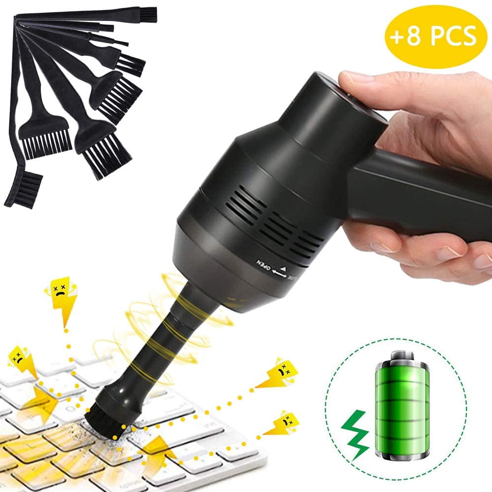 Keyboard Cleaner, Mini Usb Cordless Computer Vacuum Cleaner With 8 ...