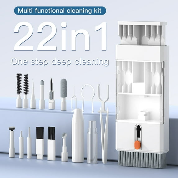 BUSATIA 22-in-1 Keyboard & Device Cleaning Kit with Brush & Spray ...