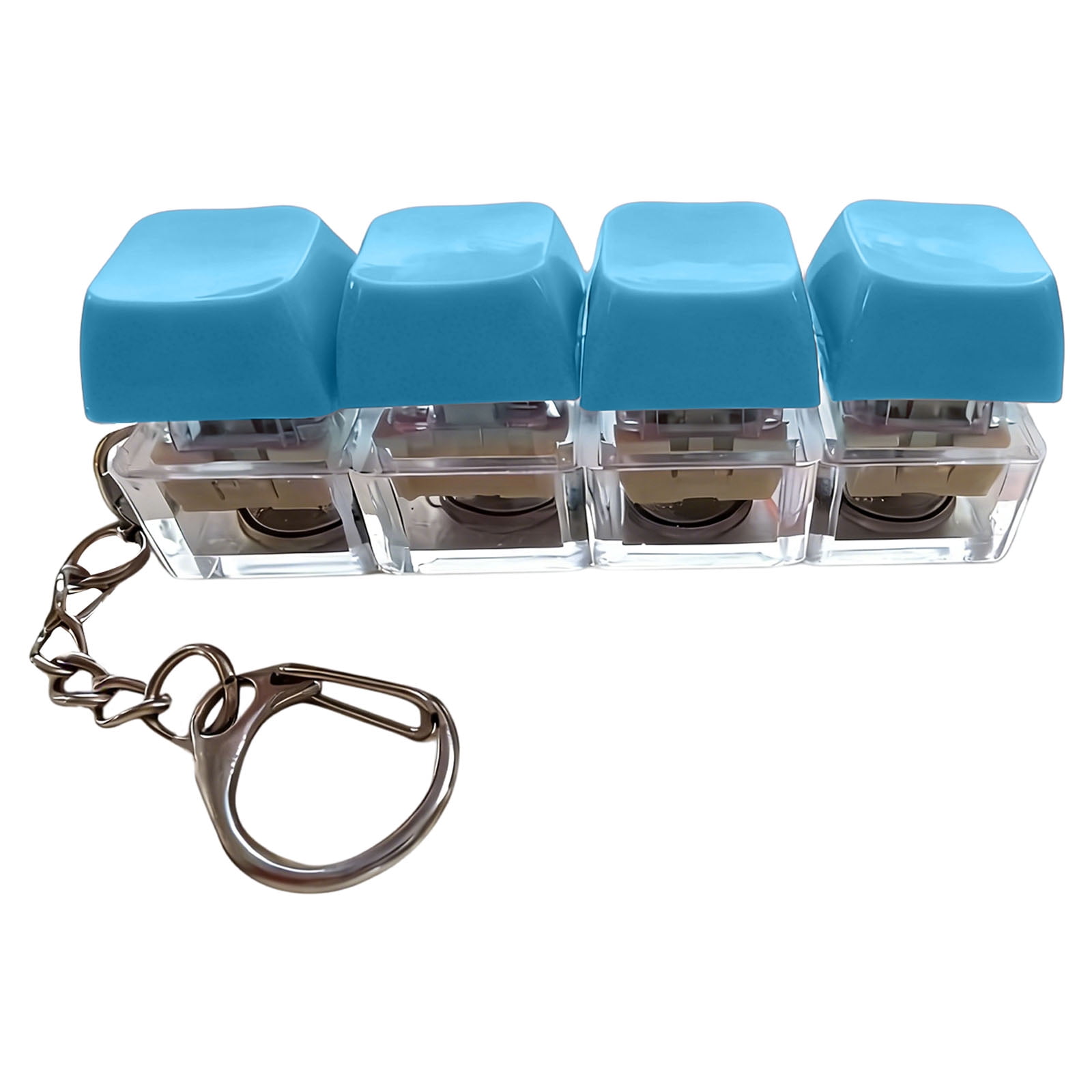 Keyboard Clicker Toy - 9-Button Decompression Keychain with RGB Lights ...