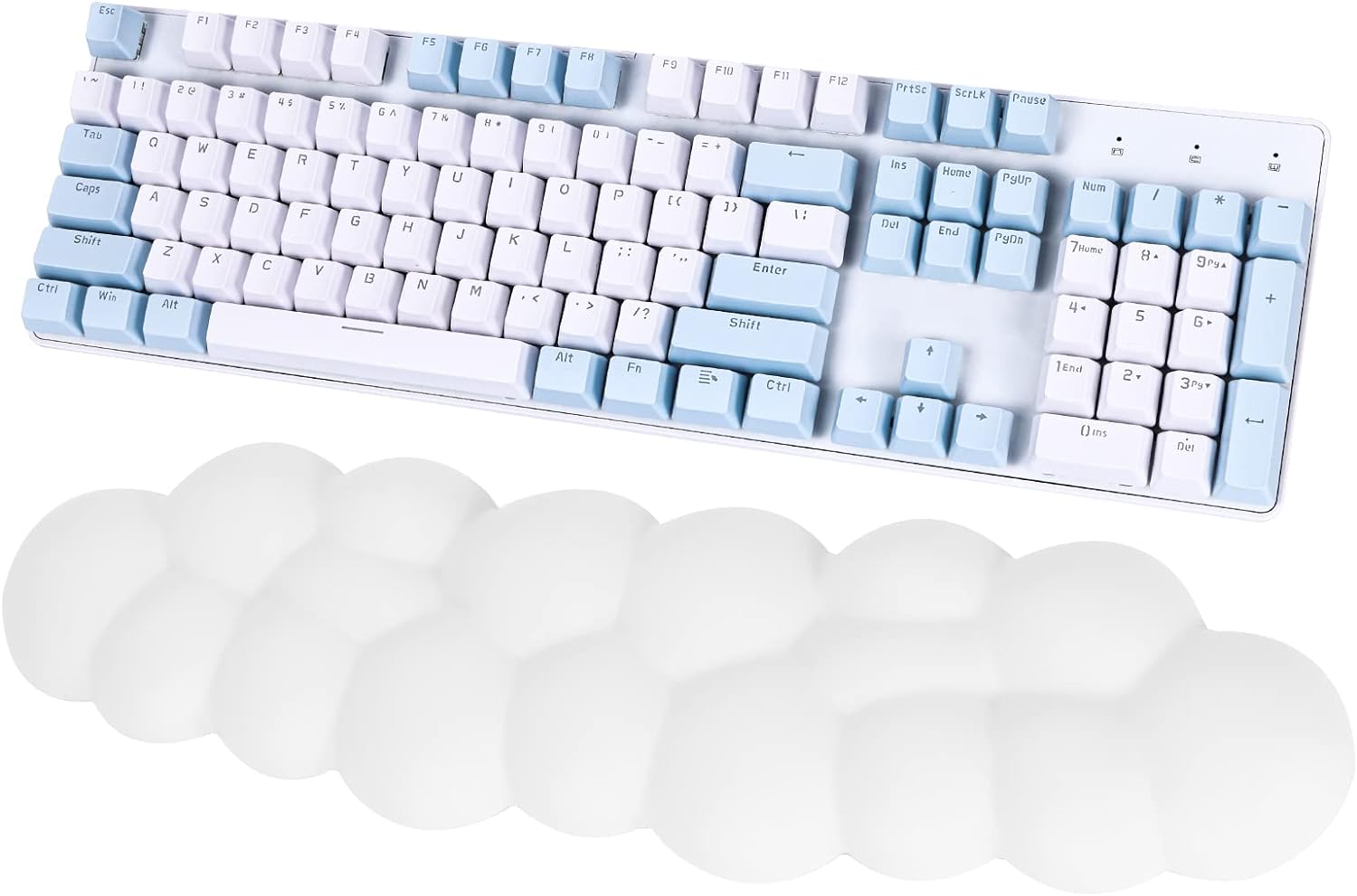 Keyboard Cloud Wrist Rest, White Cloud Wrist Rest with Leather Surface ...