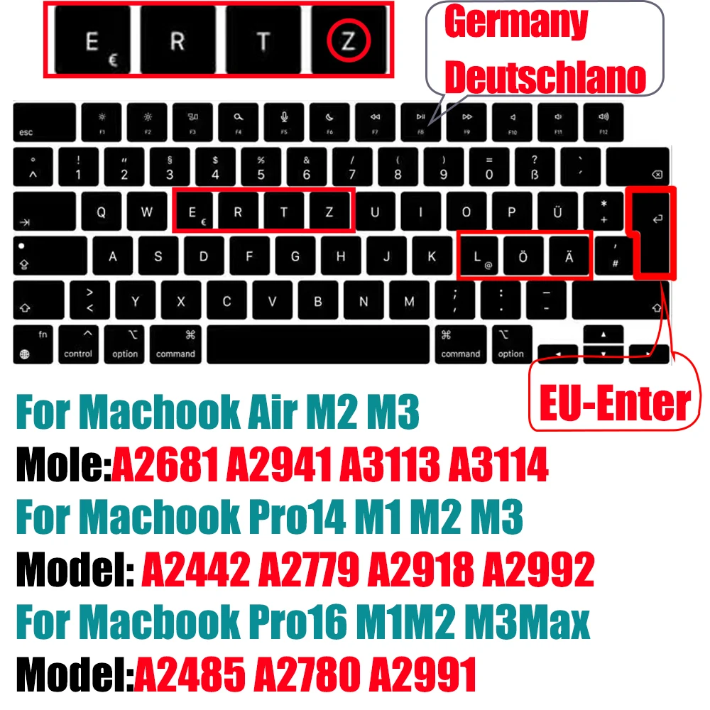 Keyboard Cover For MacBook Pro 14"&16" & MacBook Air 13.6"15" A2779 ...