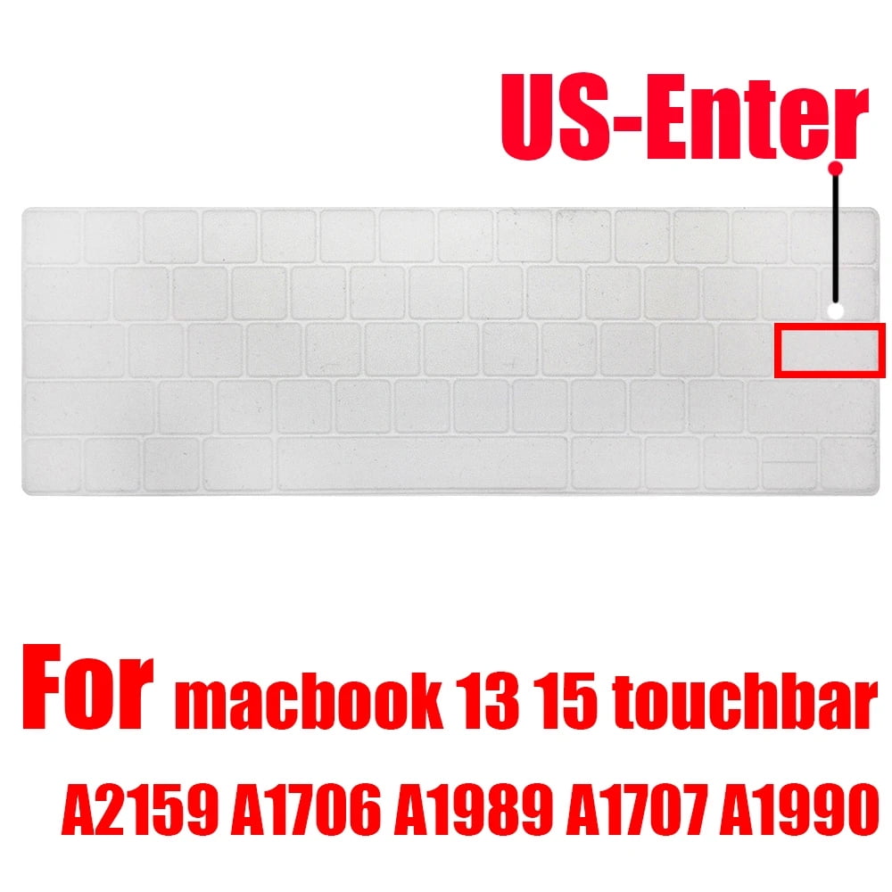 Keyboard Cover For MacBook Pro with Touch Bar 13&15 2016-2019 Model ...