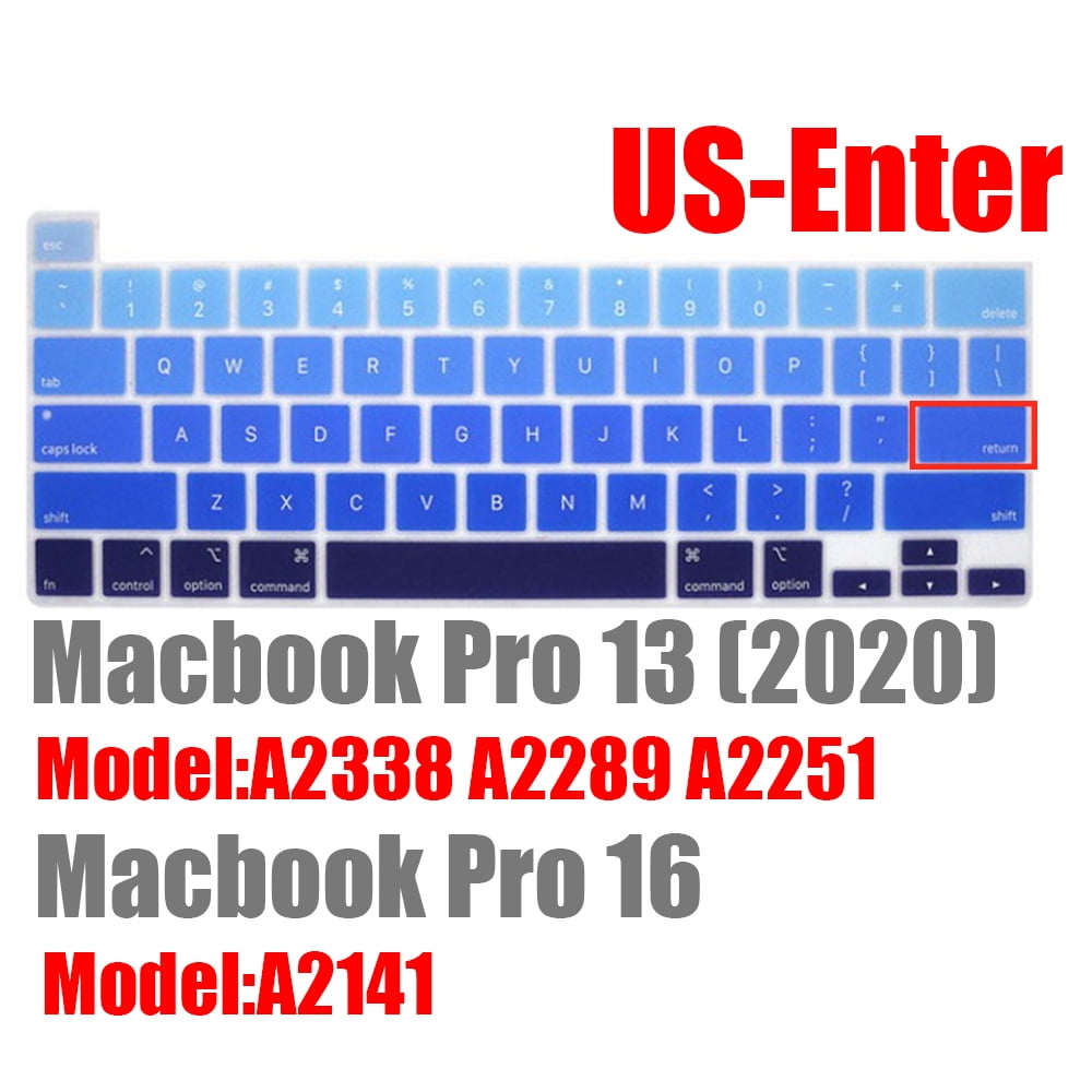 Keyboard Cover For Macbook Pro 13 2020 M1 A2338 A2289 Pro 16 inch 2019 ...