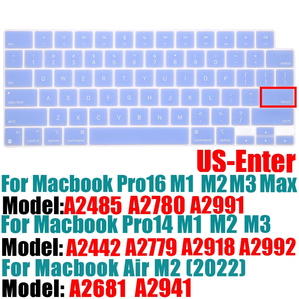 Keyboard Cover Skin for MacBook Pro 14 A2442 MacBook Pro 16 A2485 with ...