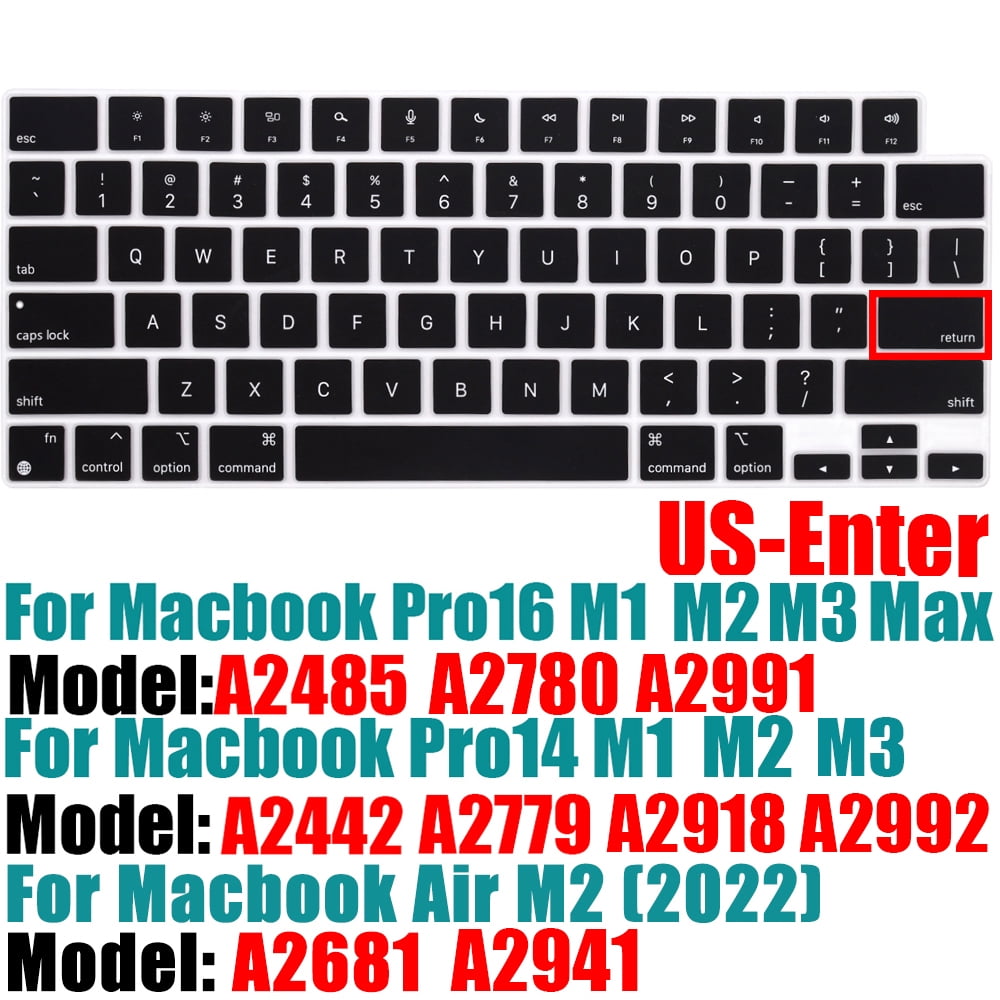 Keyboard Cover Skin for MacBook Pro 14 A2442 MacBook Pro 16 A2485 with ...