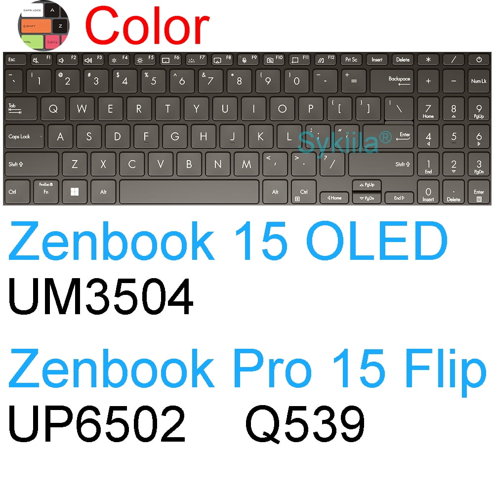 Keyboard Cover for ASUS Zenbook 15 Flip Pro UM3504 UP6502 Q539 UX563 UX564 UM562 Q508 Q528 Q538 ...