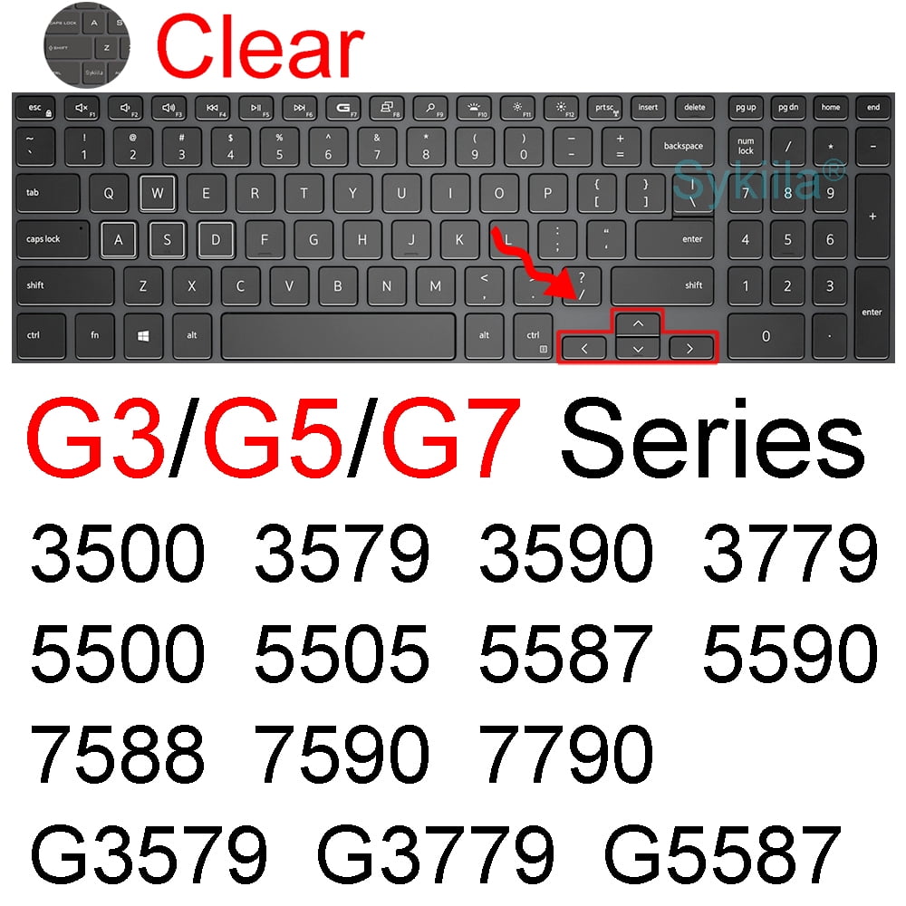 Keyboard Cover for Dell G15 G16 Gaming G3 G5 G7 Pro SE 15 16 17 Silicone Protector Skin Case ...
