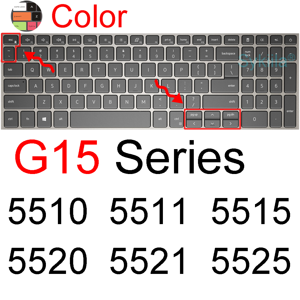 Keyboard Cover for Dell G3 Gaming G5 G7 15 17 G15 G16 3500 3579 3590 ...