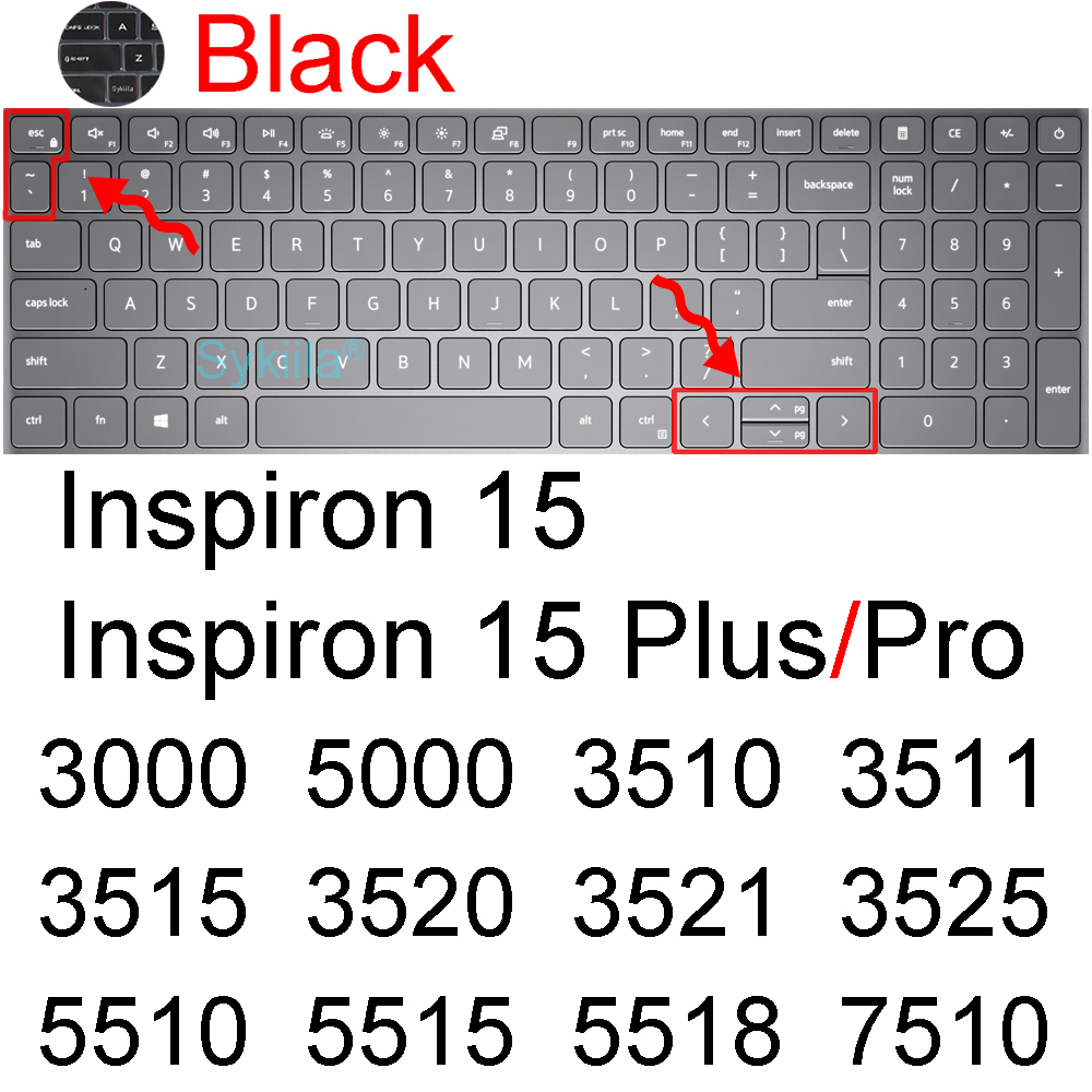 Keyboard Cover for Dell Inspiron 15 3000 5000 3510 3511 3515 3520 3521 ...