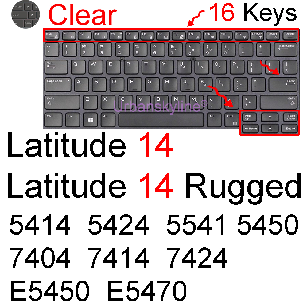 Keyboard Cover for Dell Latitude 5400 5401 5410 5411 5414 5420 5424 ...