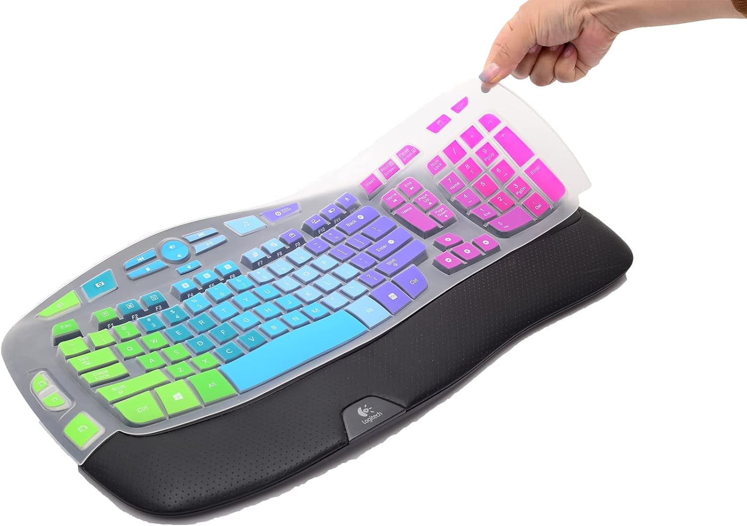 Keyboard Cover for Logitech K350 MK550 MK570 Wave Keyboard,Colorful ...