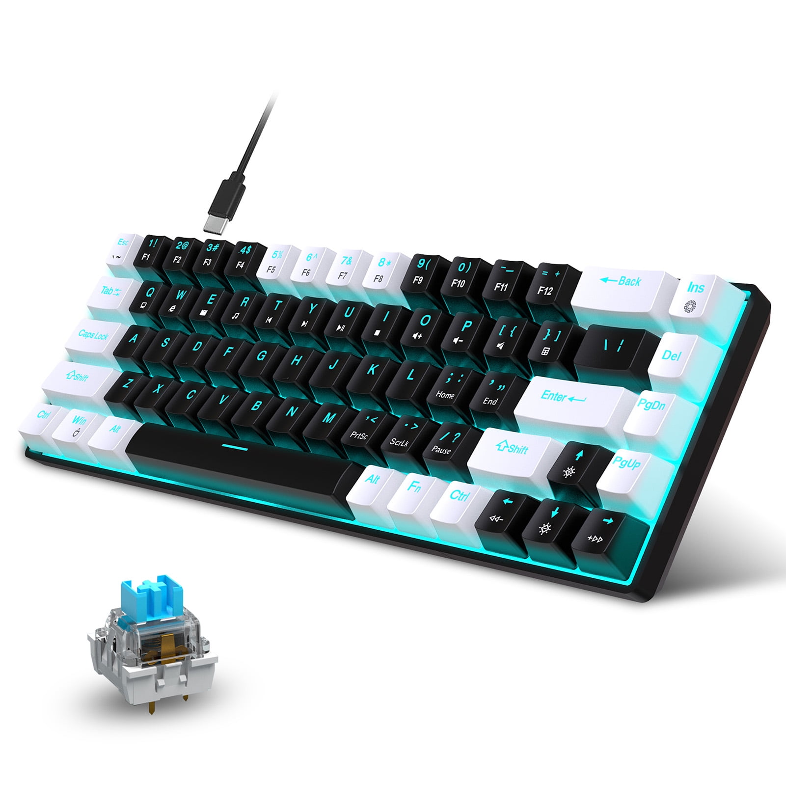 Keyboard,Dual-color Keycaps Durability Cable Dual-color Keycaps V800 ...