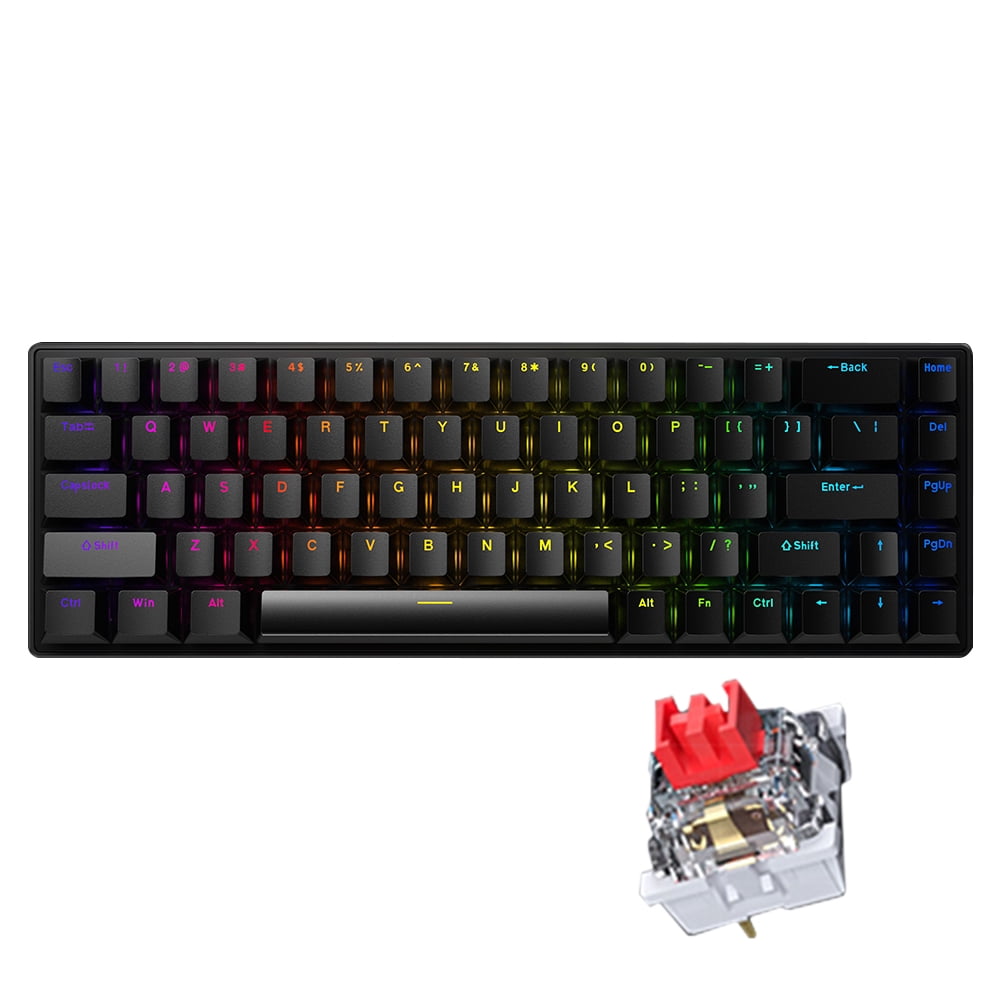 Keyboard,Durability Compatibility Fn 10 68 Fn 68-key Fn Dual-color ...