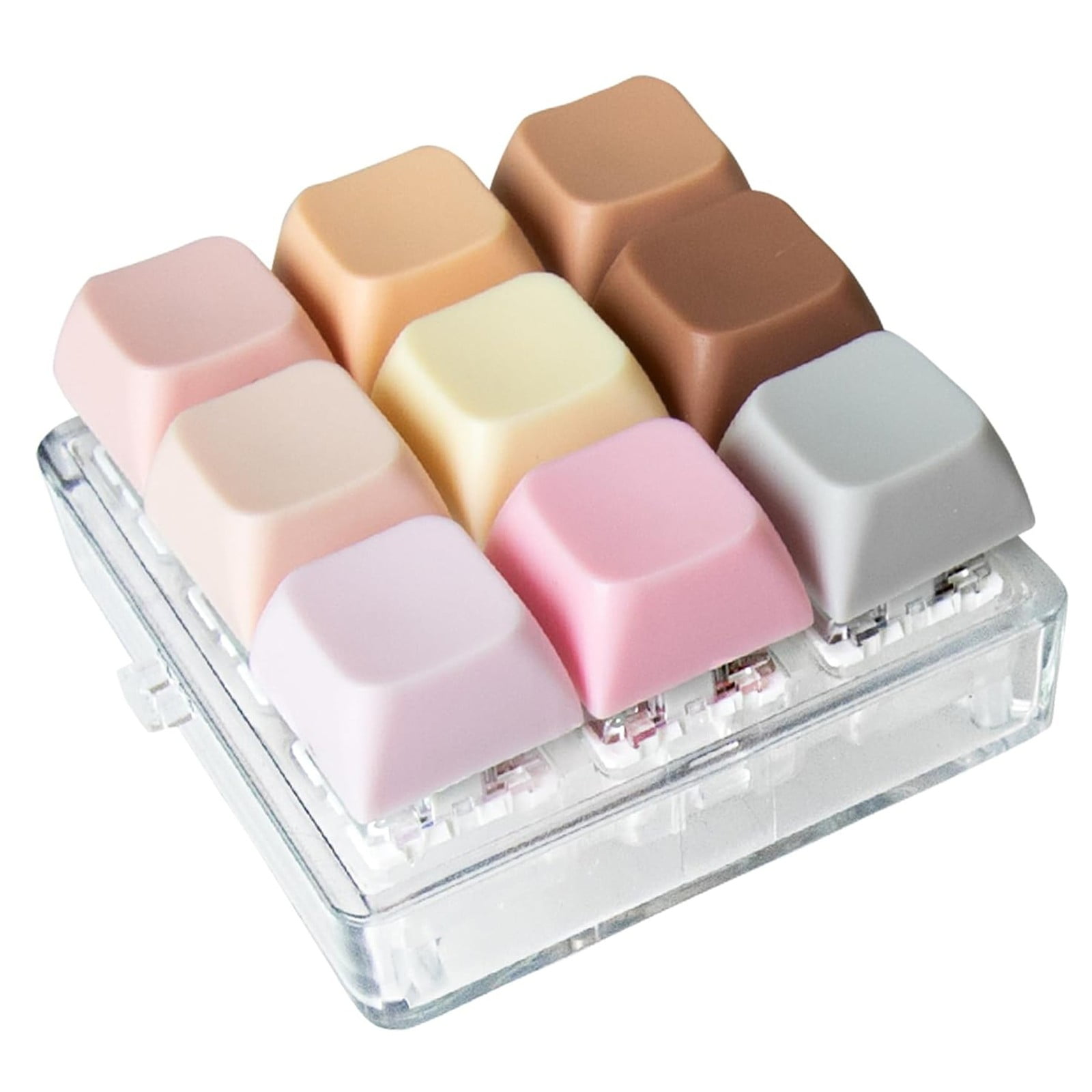 Keyboard Fidget Toy Click Keychain Stress Relief Button Toy 9-in-1 ...