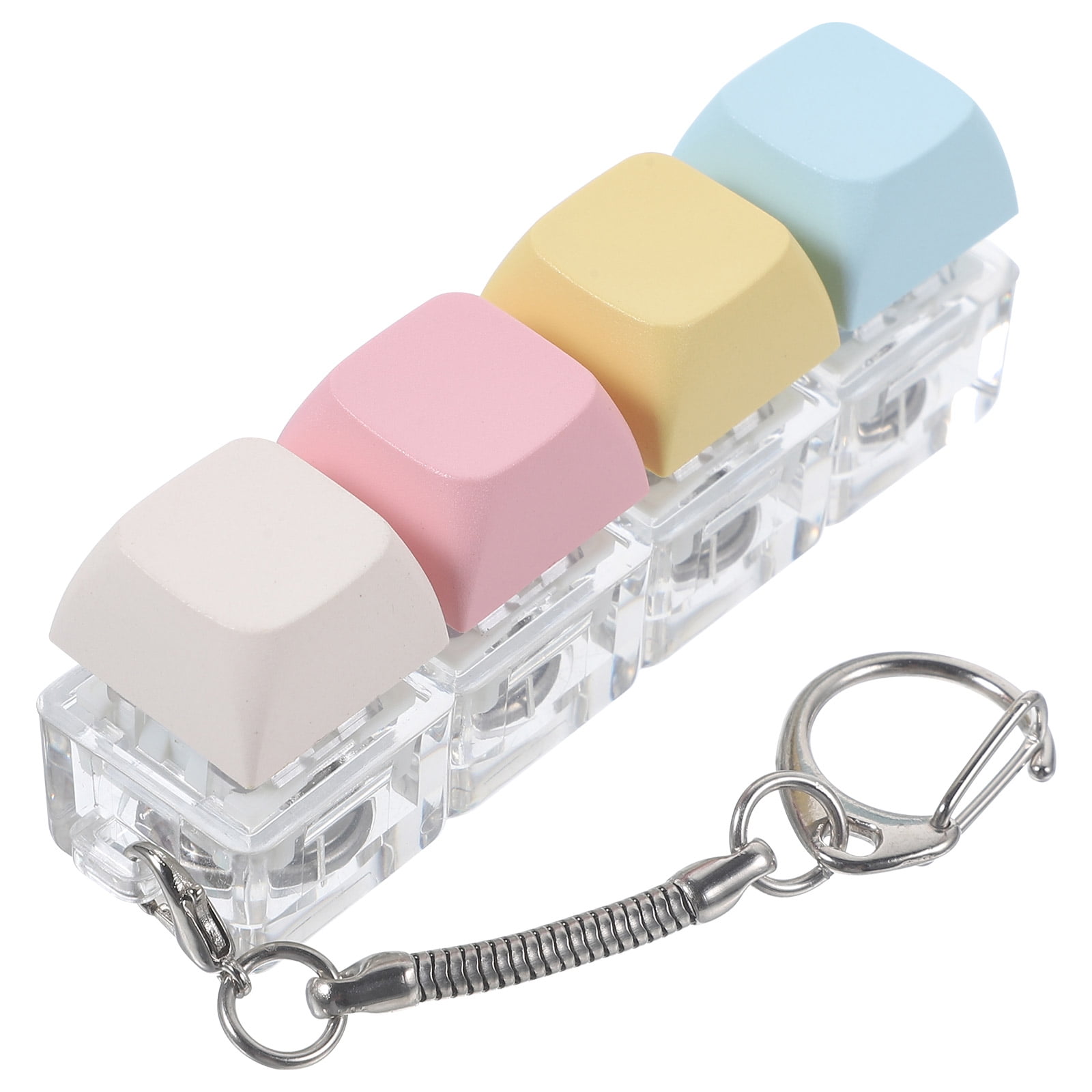 Keyboard Fidget Toy Keyboard Clicker With Led Light Keychain Fidget