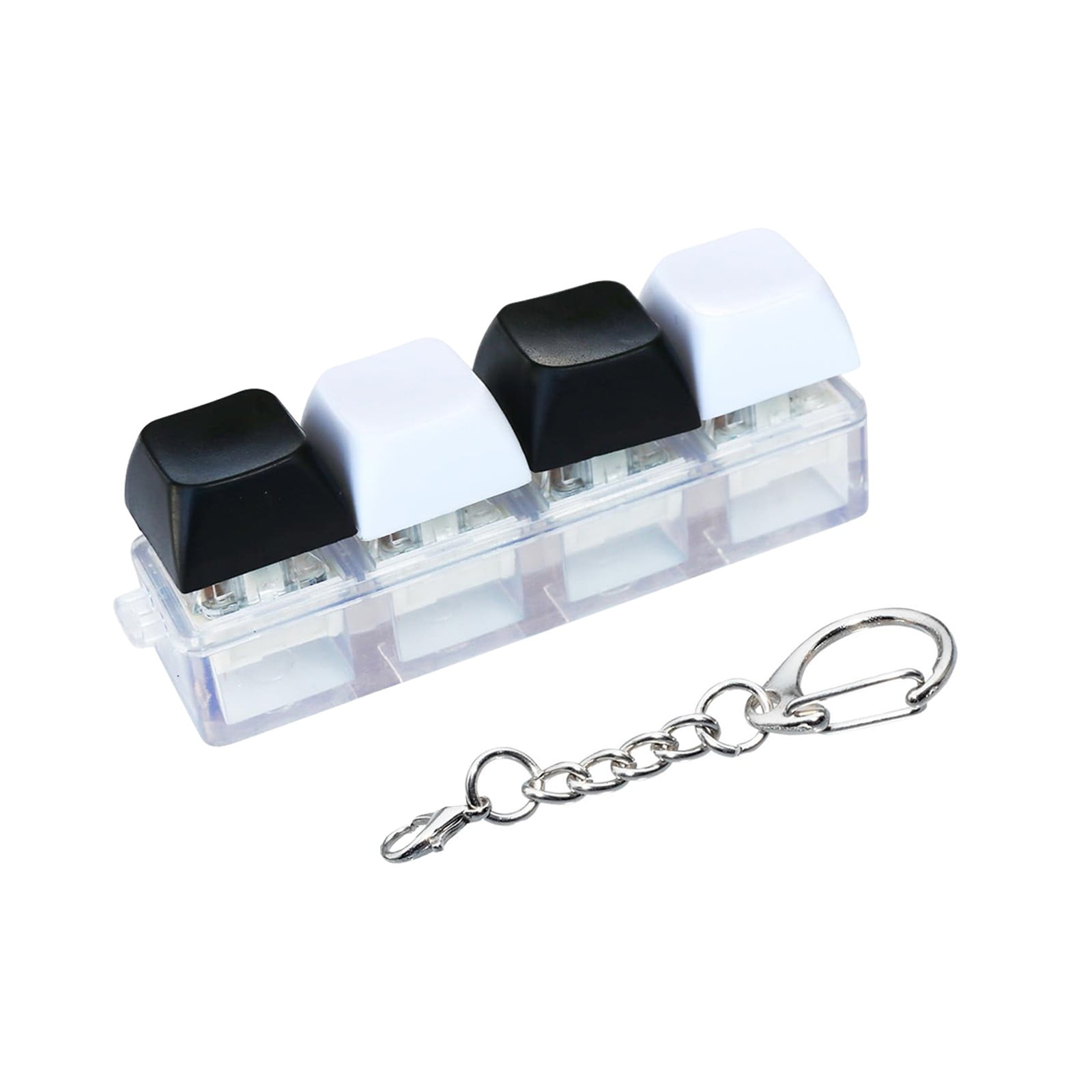 Keyboard Fidget Toy Keychain 4-in-1 Clicker Stress Relief Button ...