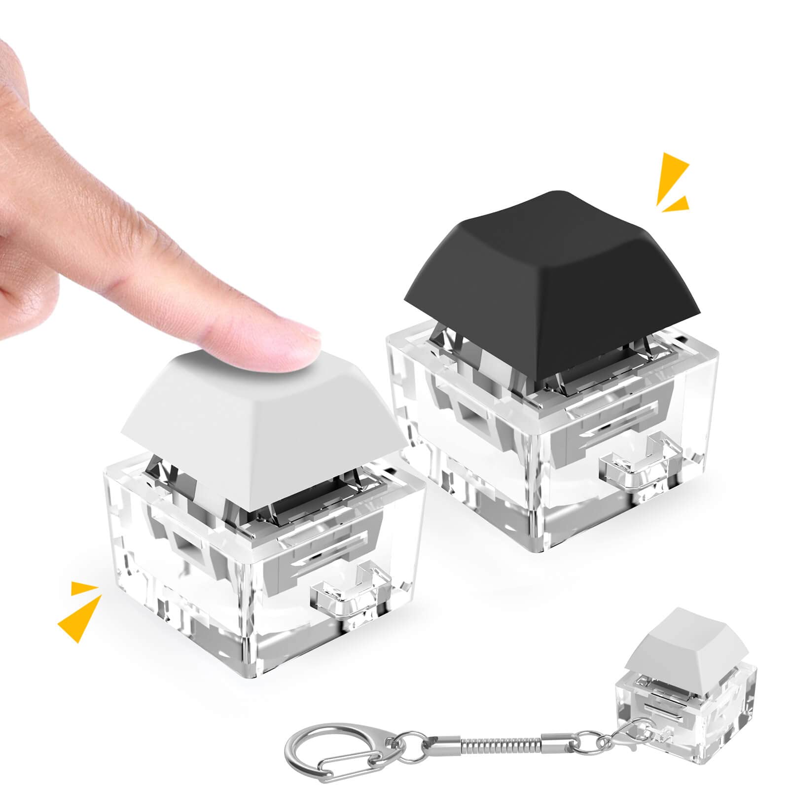 Keyboard Fidget Toys, Keyboard Fidget Keychain Keyboard Decompression ...