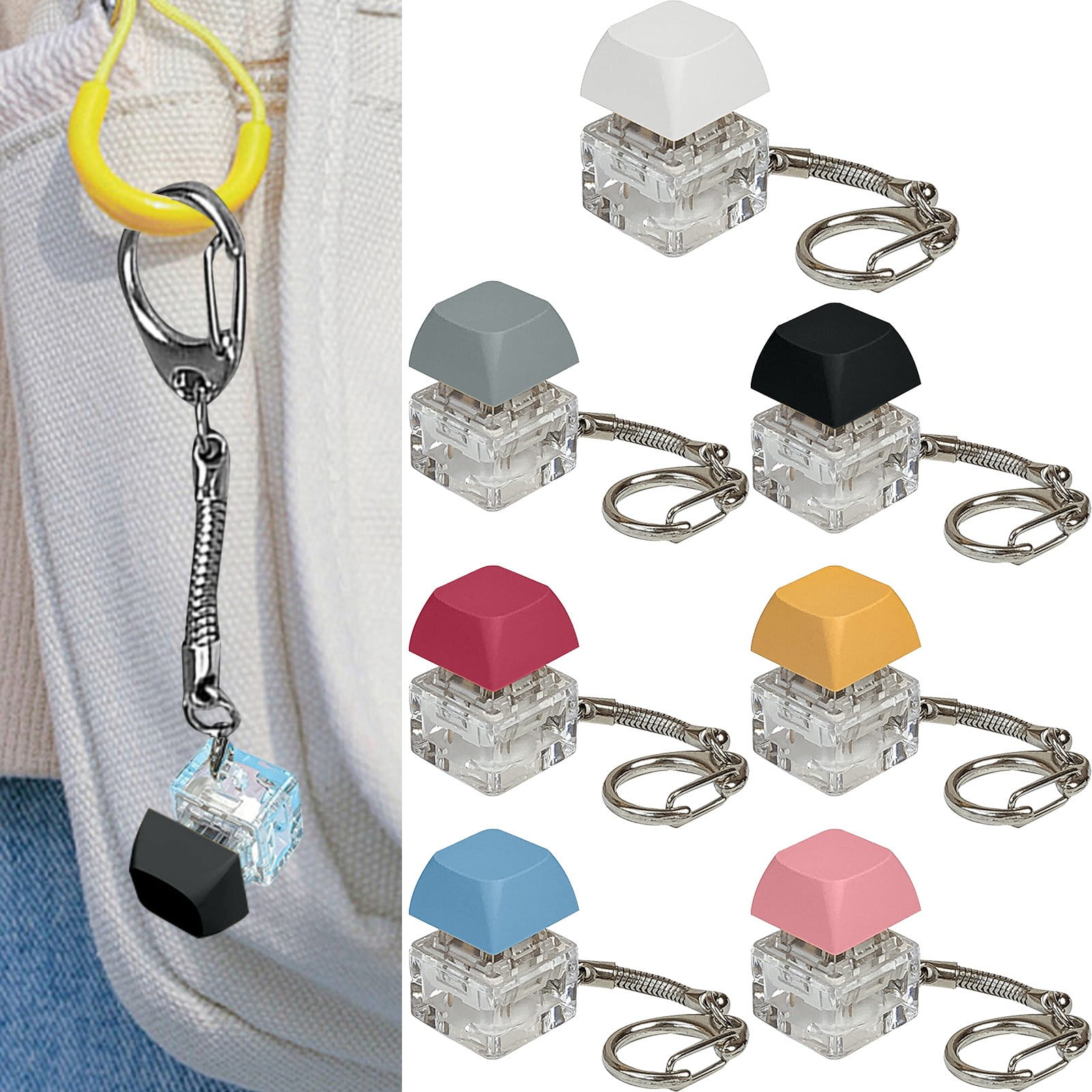 Keyboard Fidget Toys, Keyboard Fidget Keychain Keyboard Decompression ...