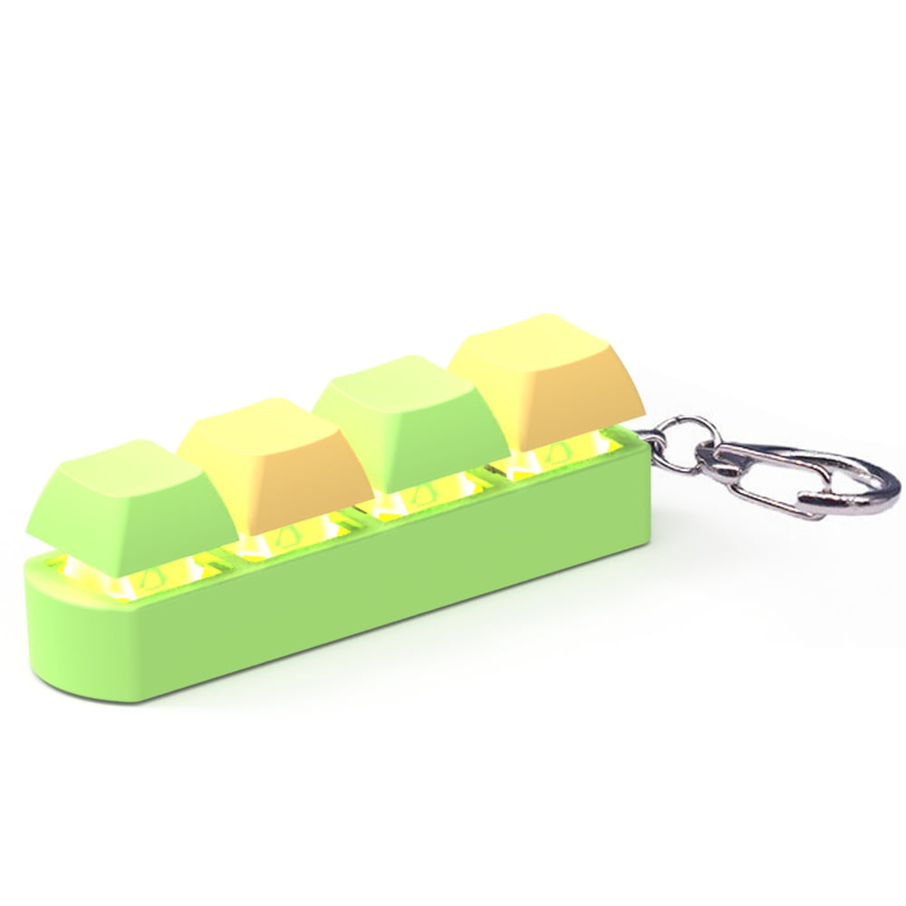 Keyboard Key Toy Button Keycap Fidget Keychain Decompression Toys(Green ...