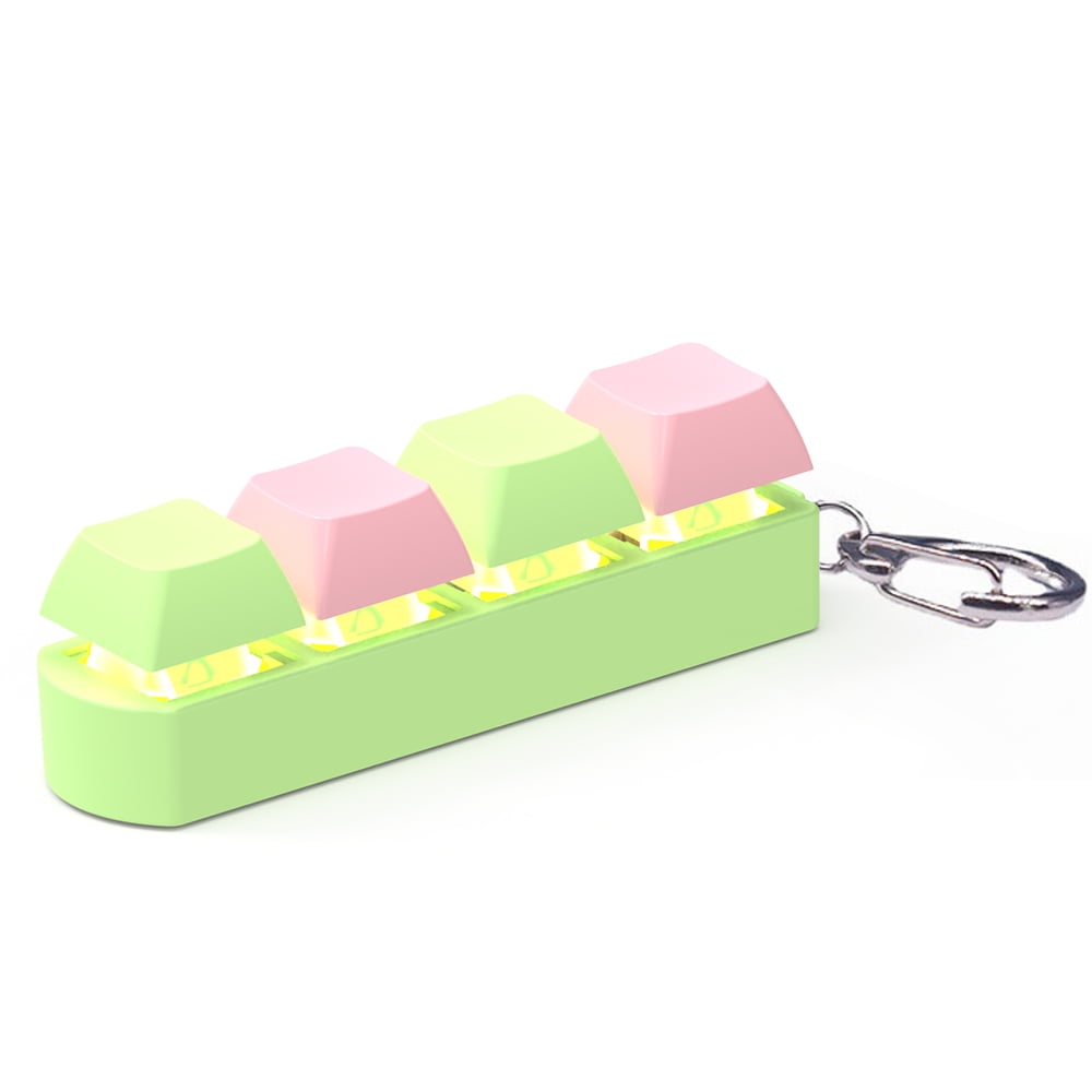 Keyboard Key Toy Button Keycap Fidget Keychain Decompression Toys(green ...