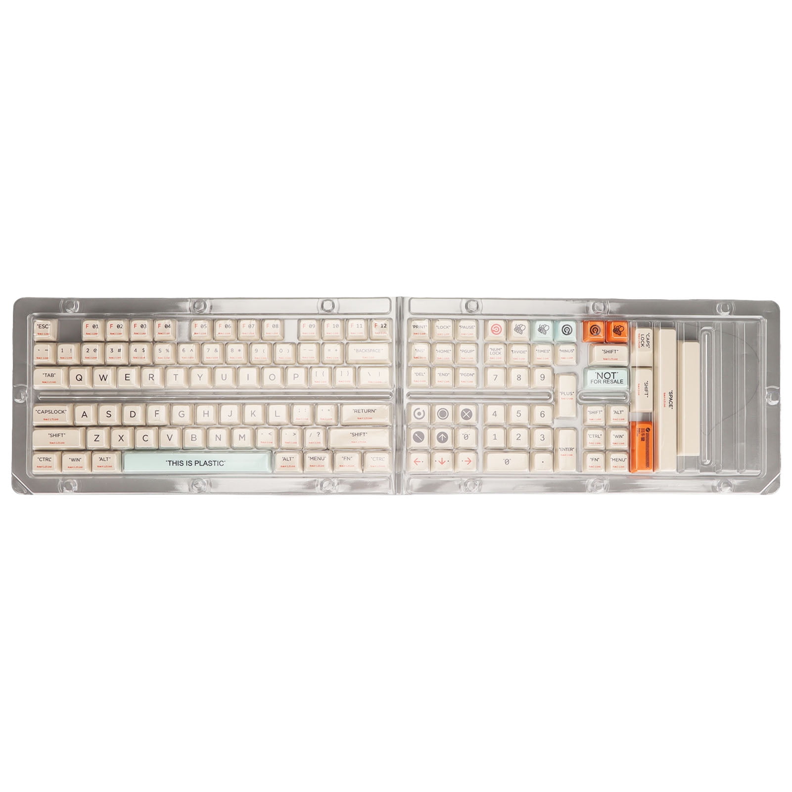 Keyboard Keycaps Orange Blue Beige 128 Keys PBT Theme XDA Height ...