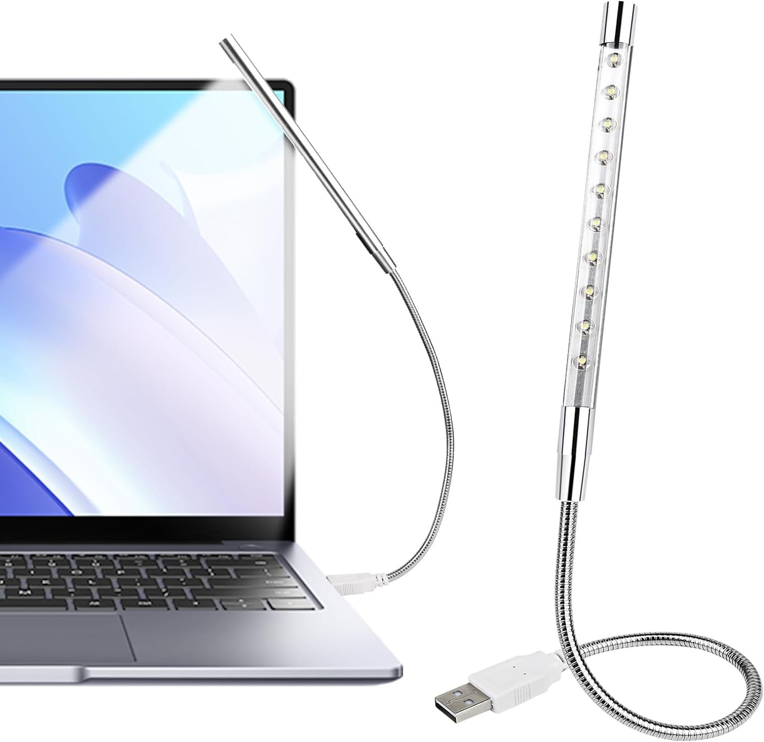 Keyboard Light Portable USB LED Light for Keyboard 10 Lamp Beads LED ...