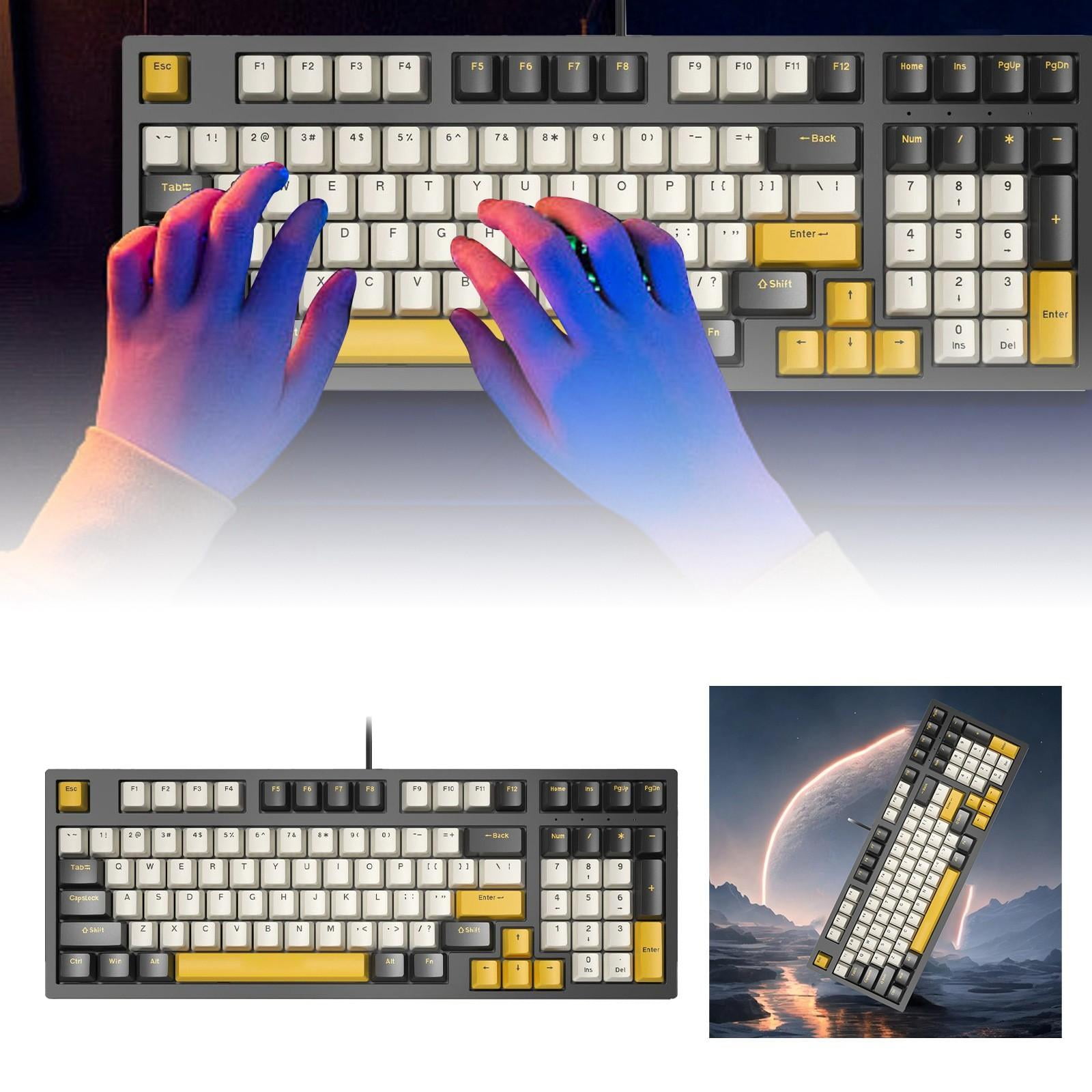 Keyboard Light Up On-Board Memory With Windows Mac Glowing Wired Gaming ...