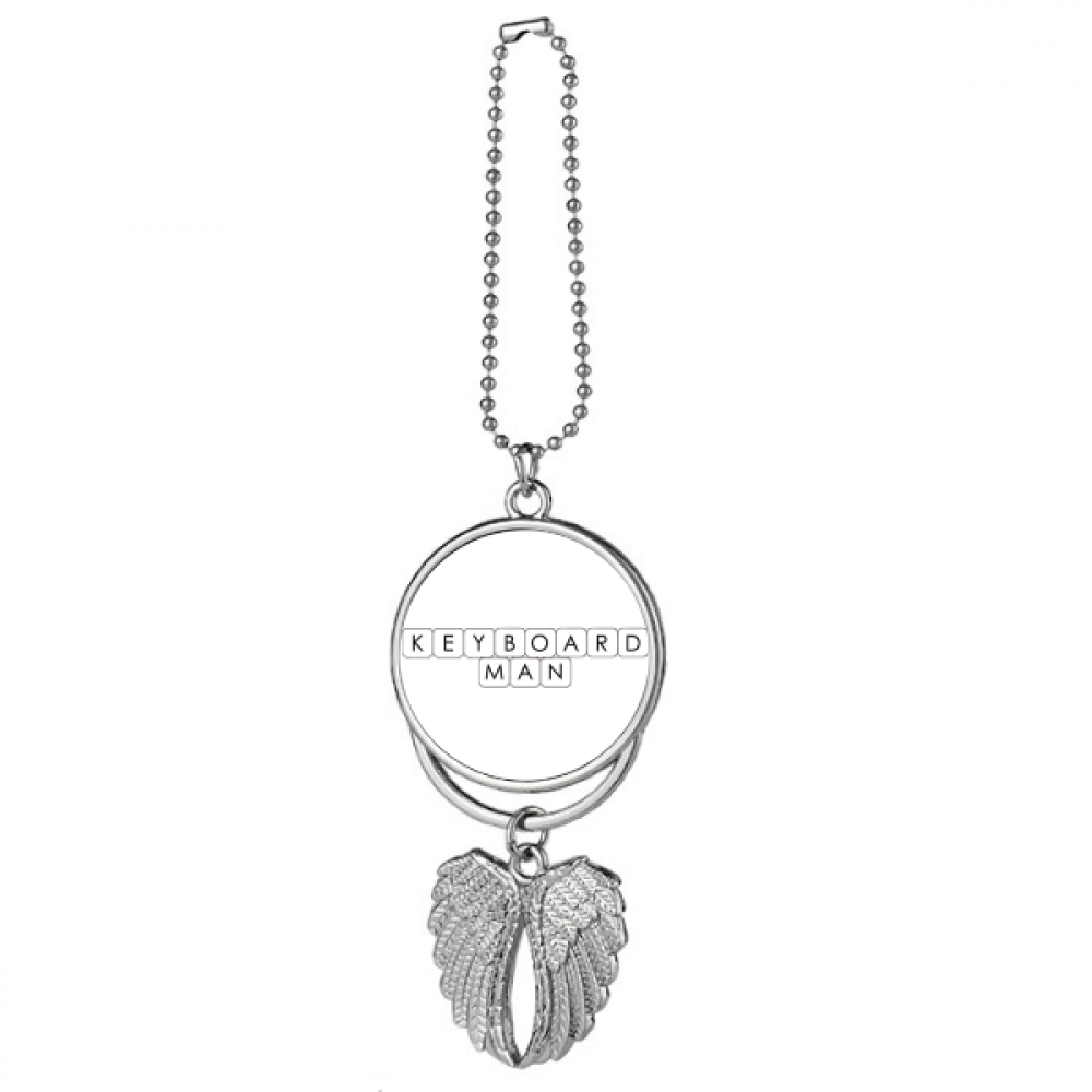 Keyboard Man Art Deco Fashion Silver Wing Car Pendant Decoration ...