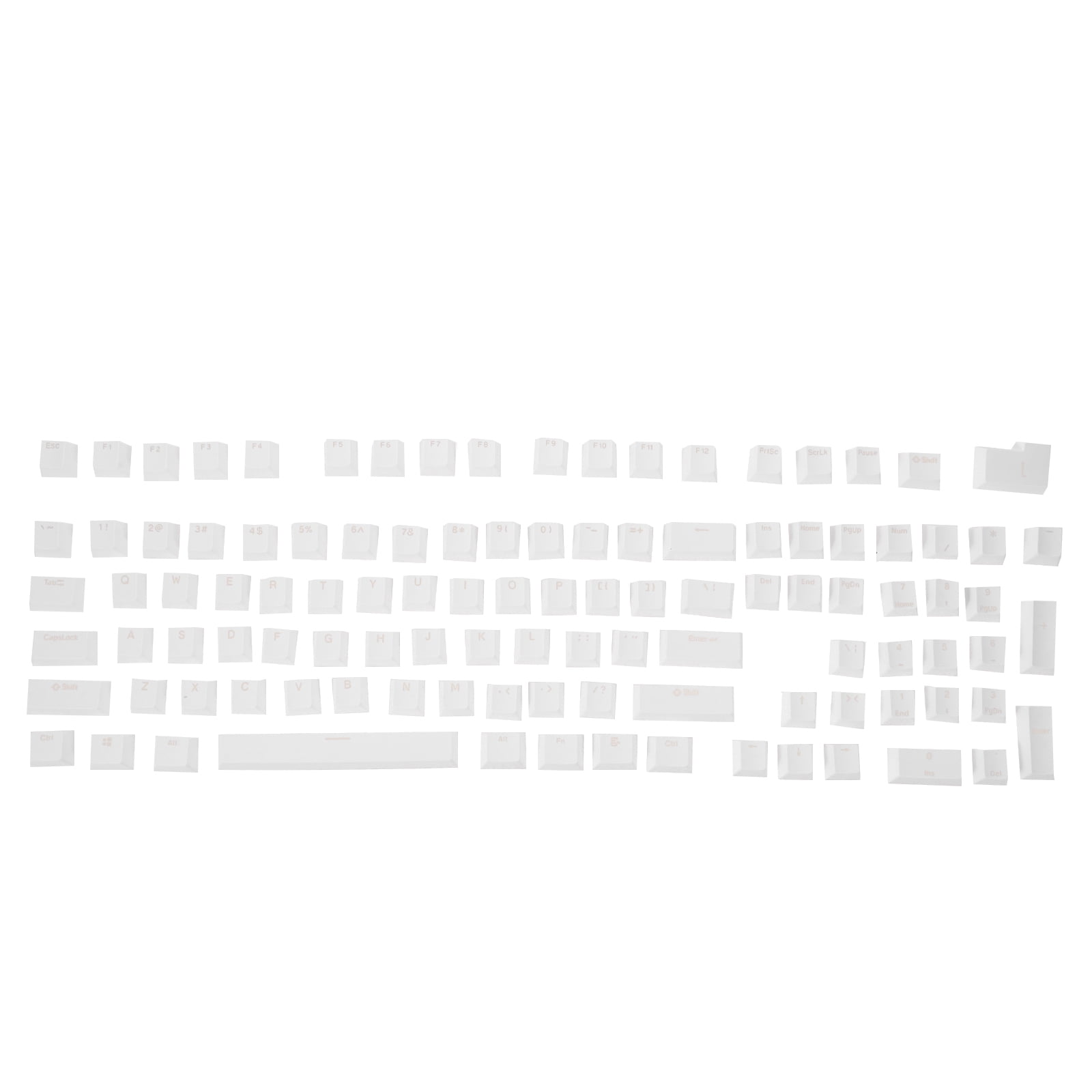 Keyboard Mecanichal Mechanical Keypad Caps Translucent White Pbt ...