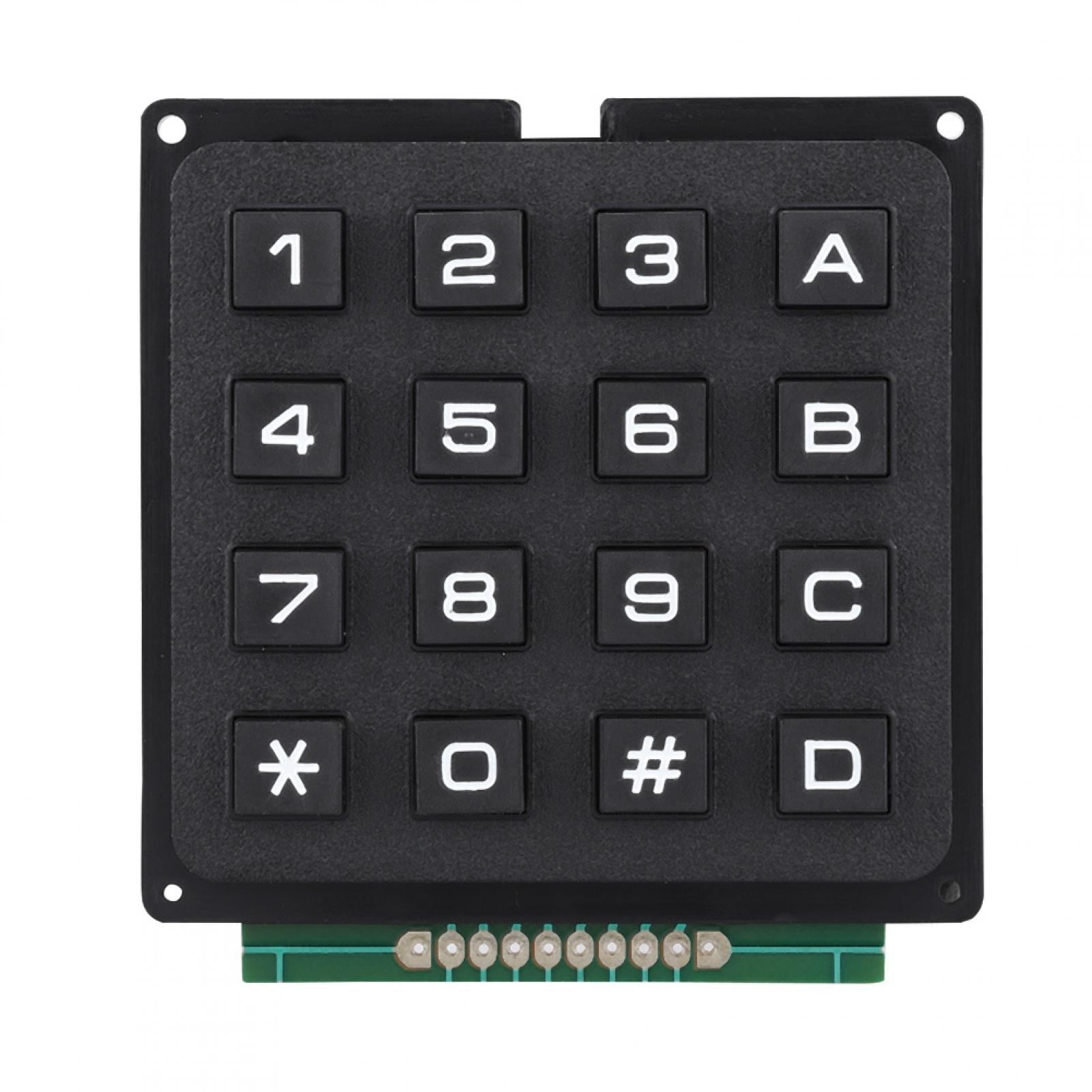 Keyboard Modules with 16 Keys 4x4 Push Buttons External Keypad for MCU ...
