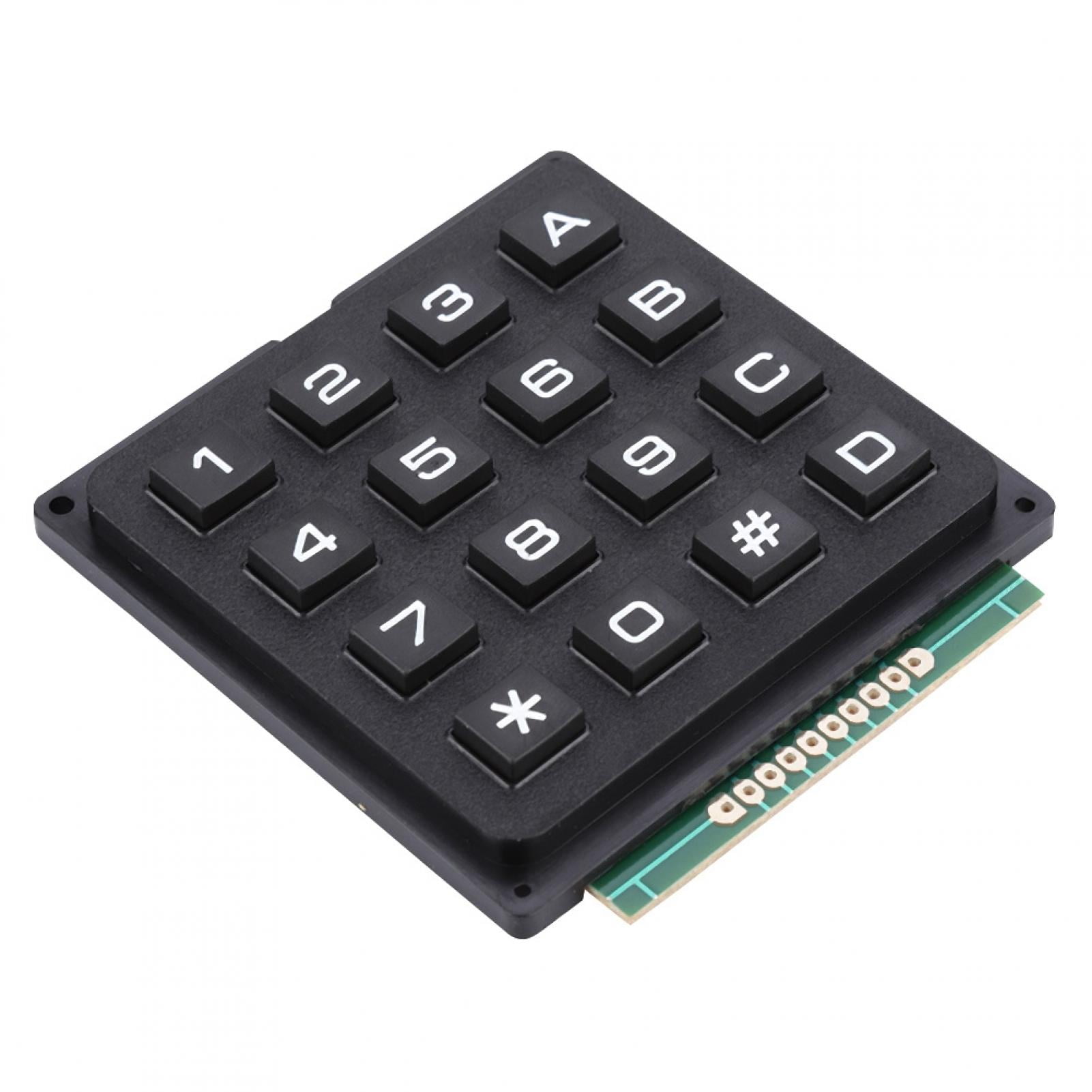 Keyboard Modules with 16 Keys 4x4 Push Buttons External Keypad for MCU - Walmart.com
