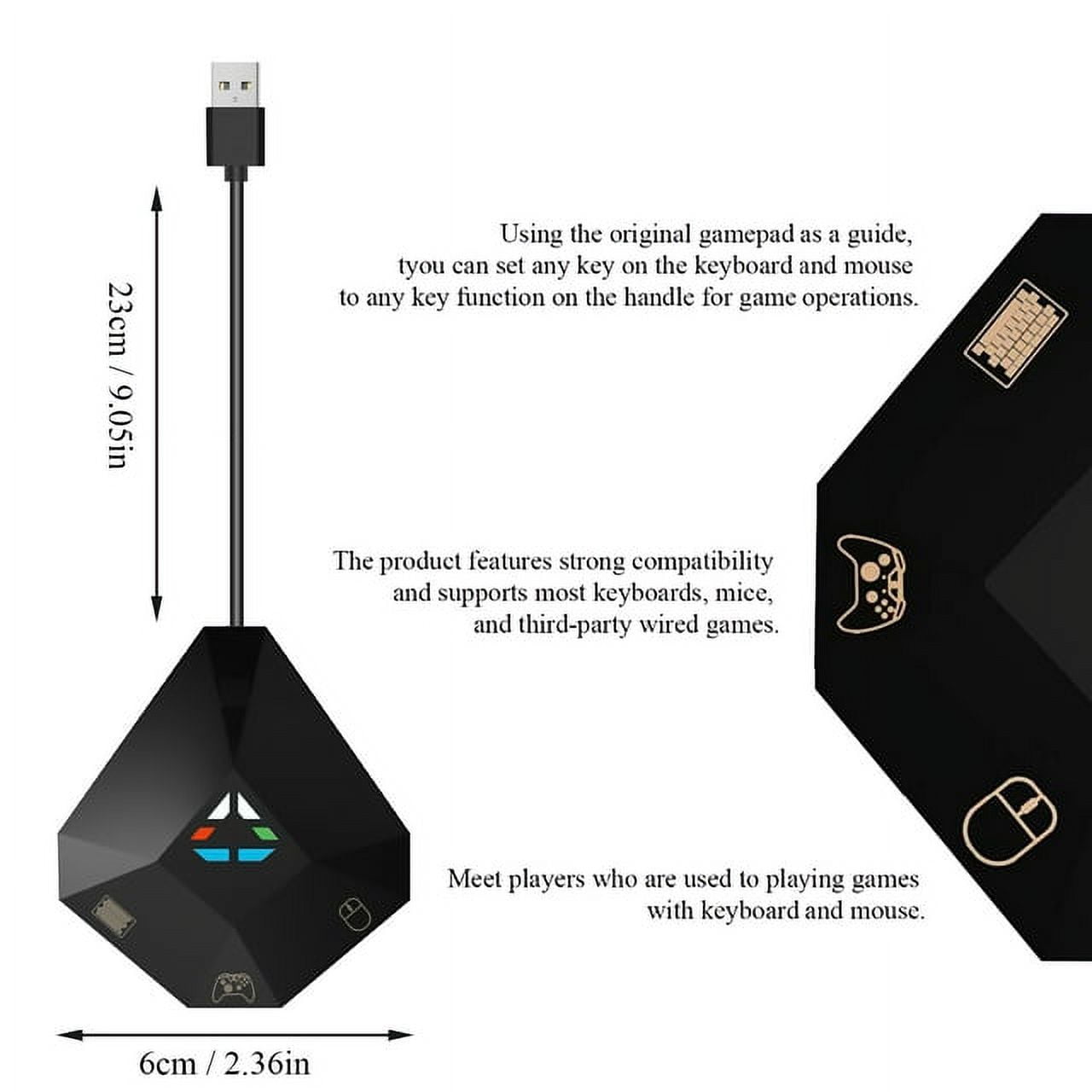 Keyboard and Mouse Adapter for Switch, Portable Durable Mouse Keyboard Controller Converter ...