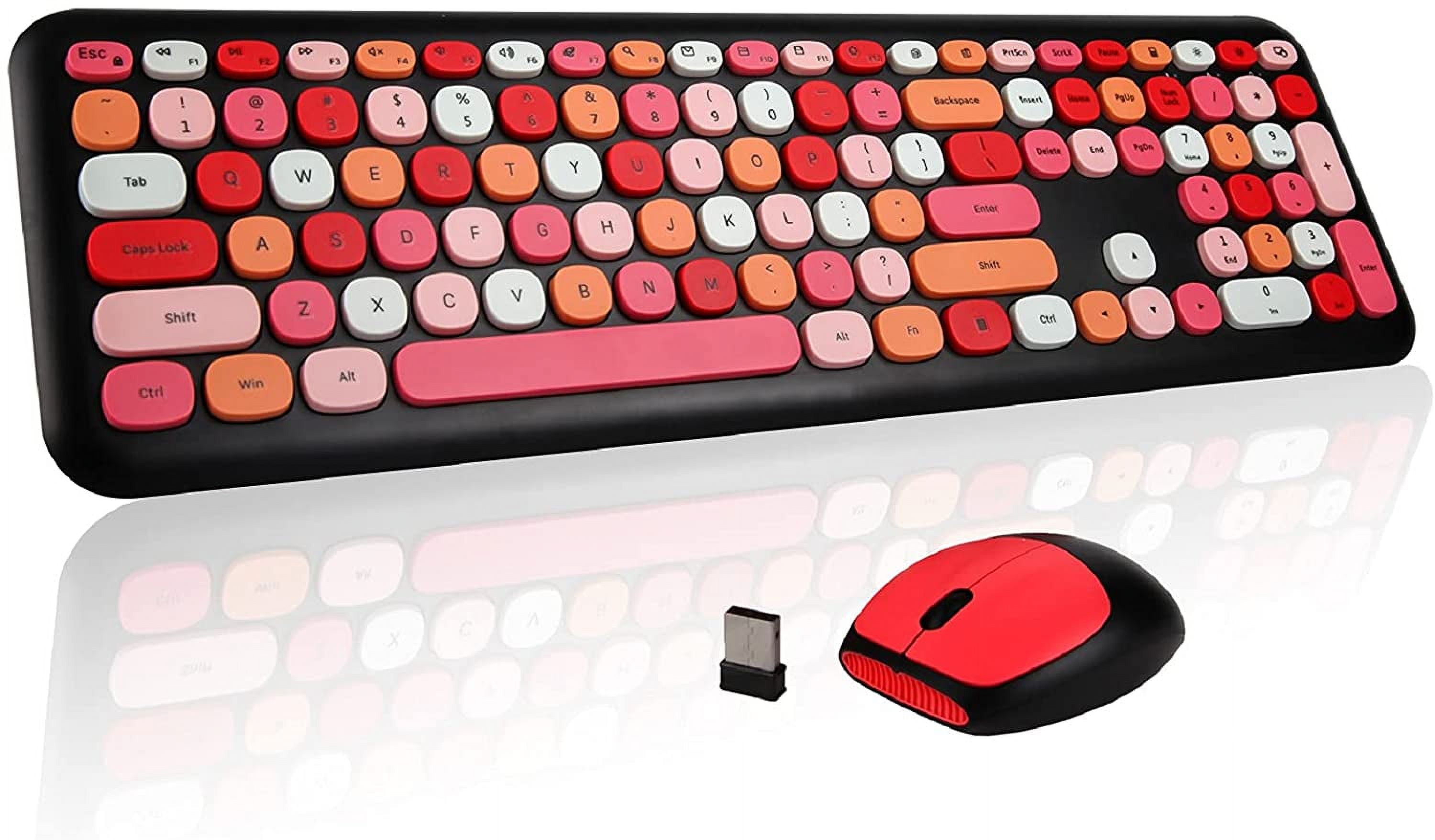 Keyboard Mouse Combo Typewriter Flexible Keys Office Full-Sized ...