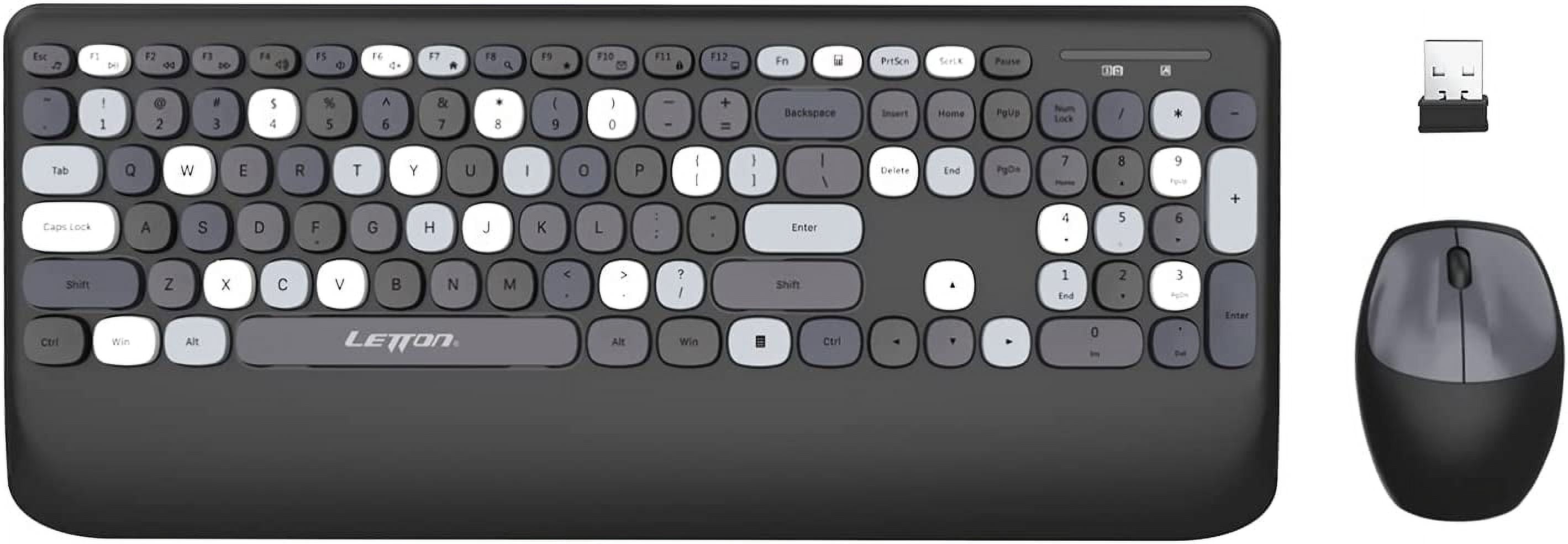 Keyboard Mouse Combo Typewriter Flexible Keys Office Full-Sized ...