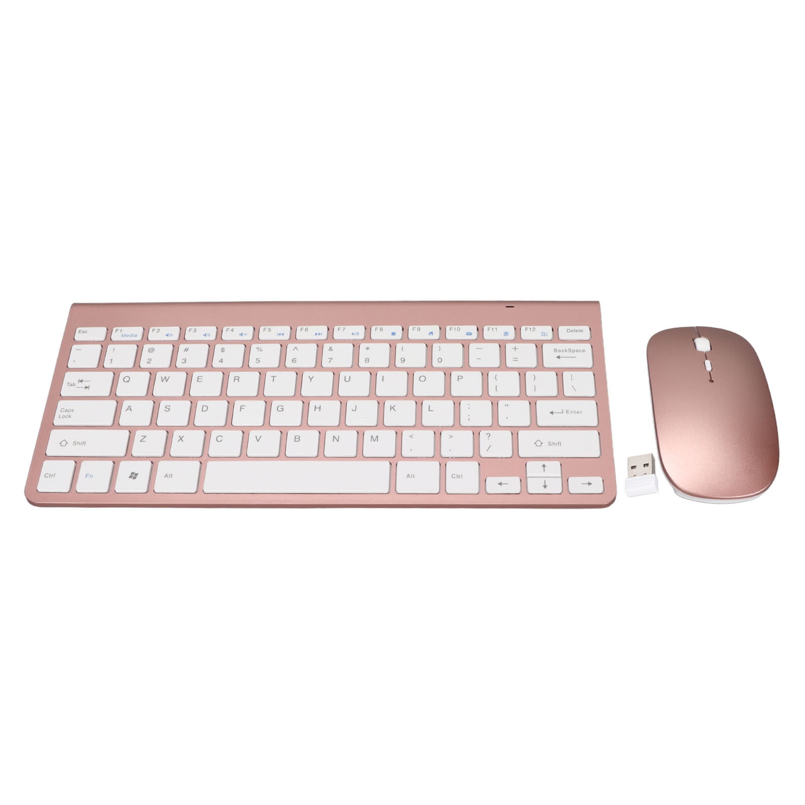 Keyboard Mouse Set 2 4g Wireless 78 Key Usb Thin Etched Keycaps