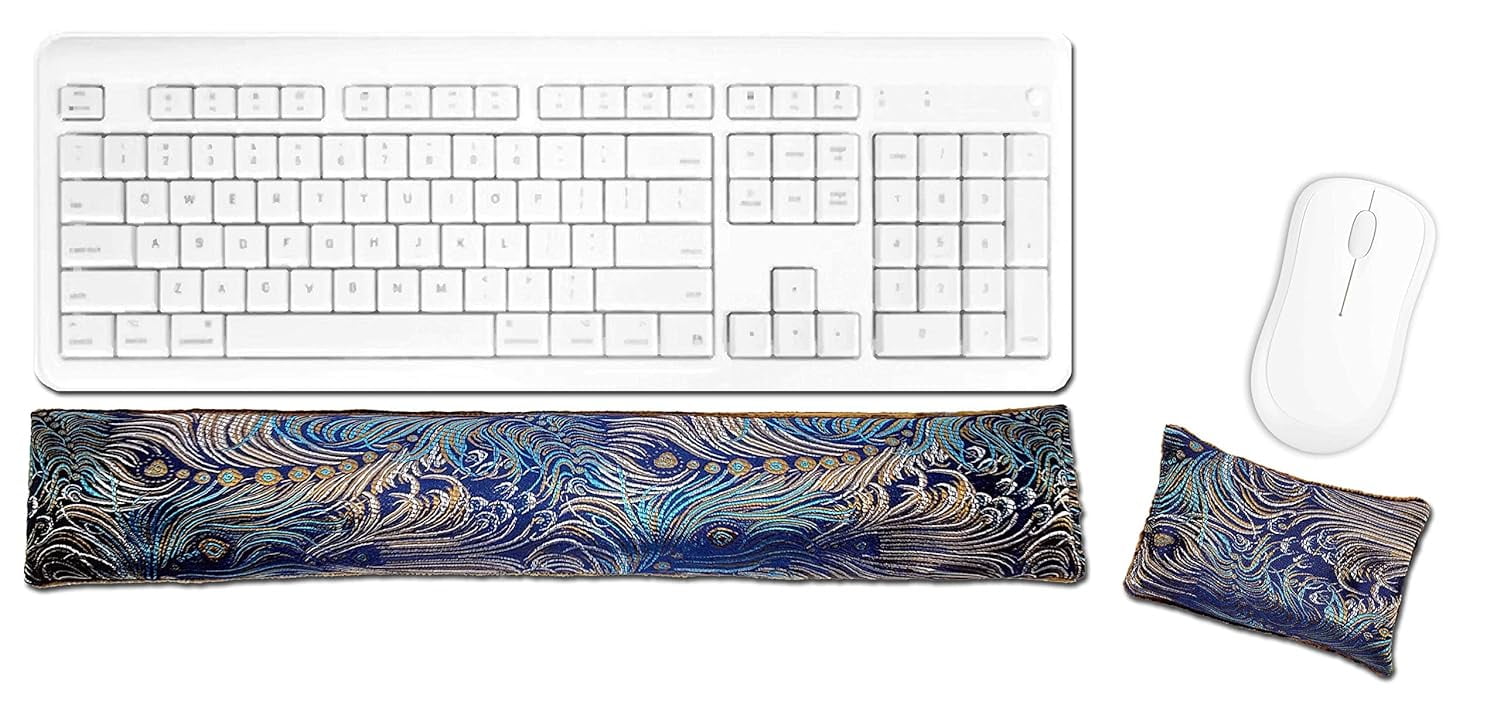 Keyboard & Mouse Wrist Rest Pad Set - Flax Seed Filled - Lavender ...