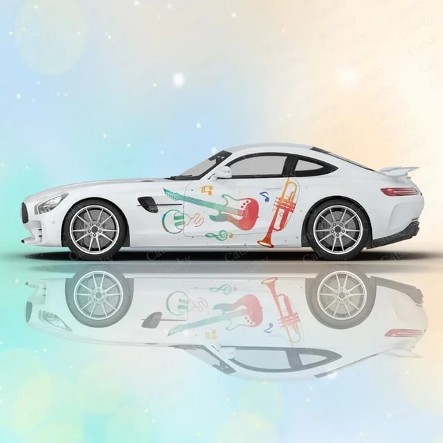 Keyboard Piano Car Body Stickers Mosic Lover Vinyl Car Side Decal ...