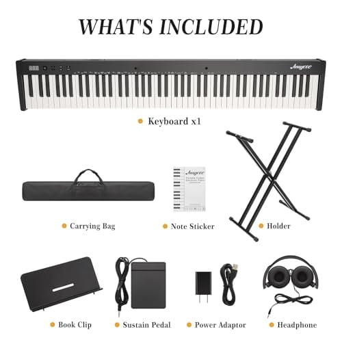 Keyboard Piano, Portable Digital Piano 88 Key, Electric Keyboard Piano ...