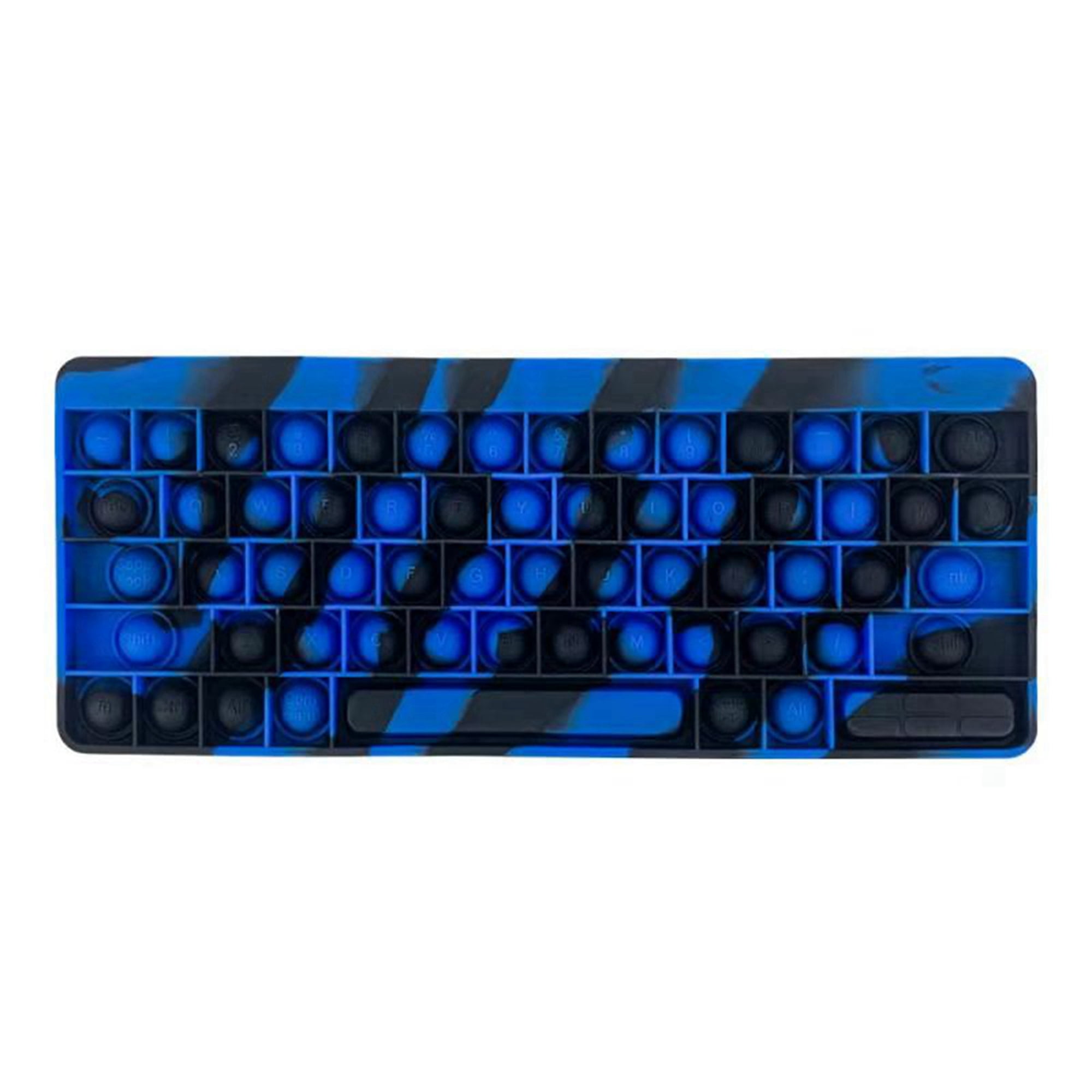 Keyboard Pop Fidget Block Toy Rainbow Solid Color Mouse Bubble Popper ...