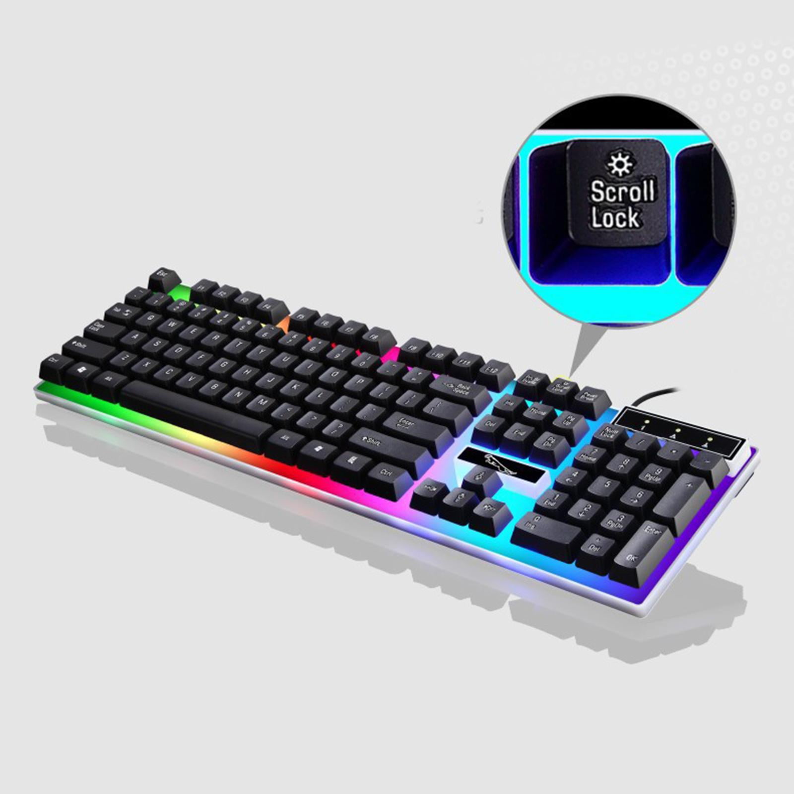 Keyboard Set -backlight Mechanical Feel for Computer, Black - Walmart.com