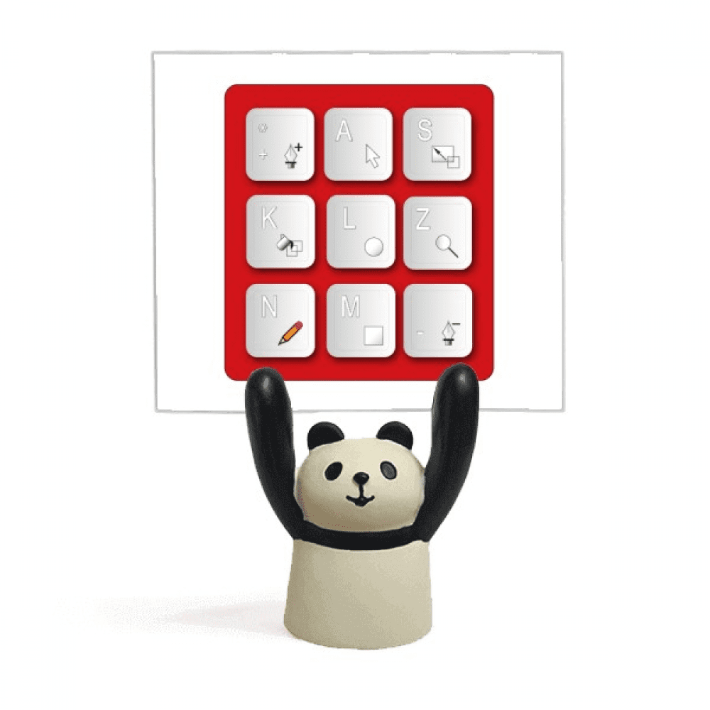 Keyboard Shortcut Letter Design Memo Holder Cartoon Animal Panda Stand ...