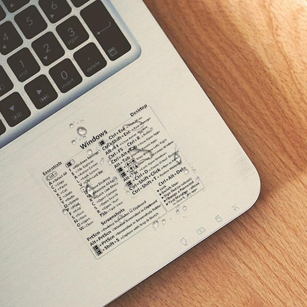 Keyboard Shortcut Sticker,Quick Reference Guide Keyboard Shortcut ...