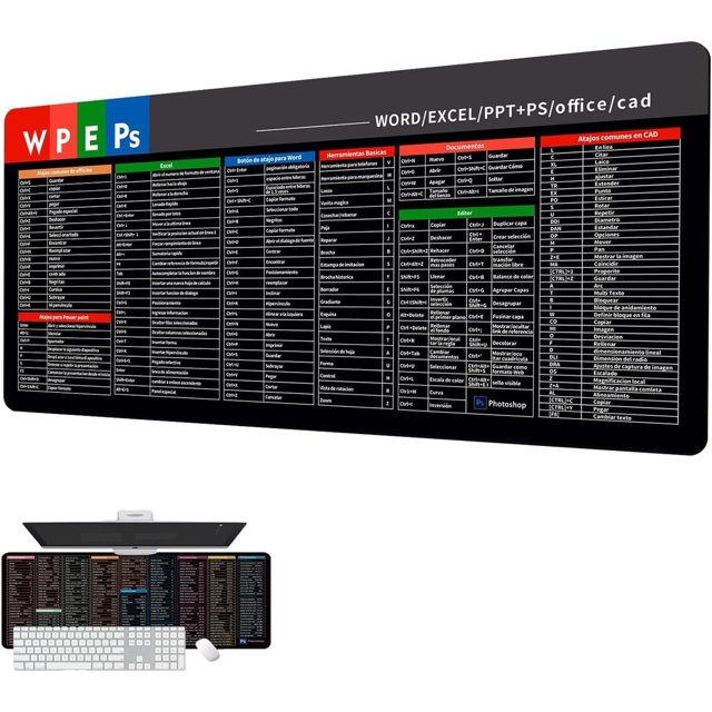 Keyboard Shortcuts,Mouse Pad, Excel Mouse Pad Shortcuts Cheat Sheet ...