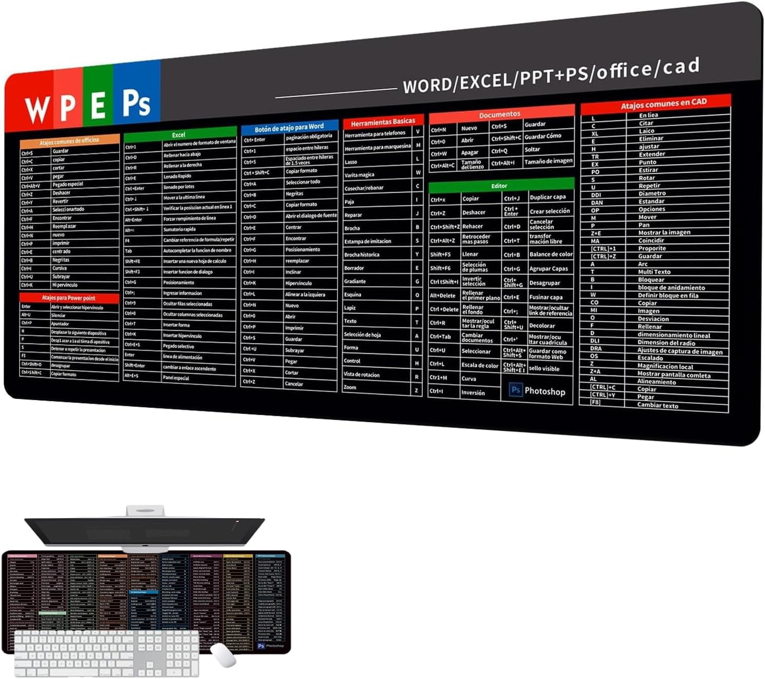 Keyboard Shortcuts,Mouse Pad, Excel Mouse Pad Shortcuts Cheat Sheet ...