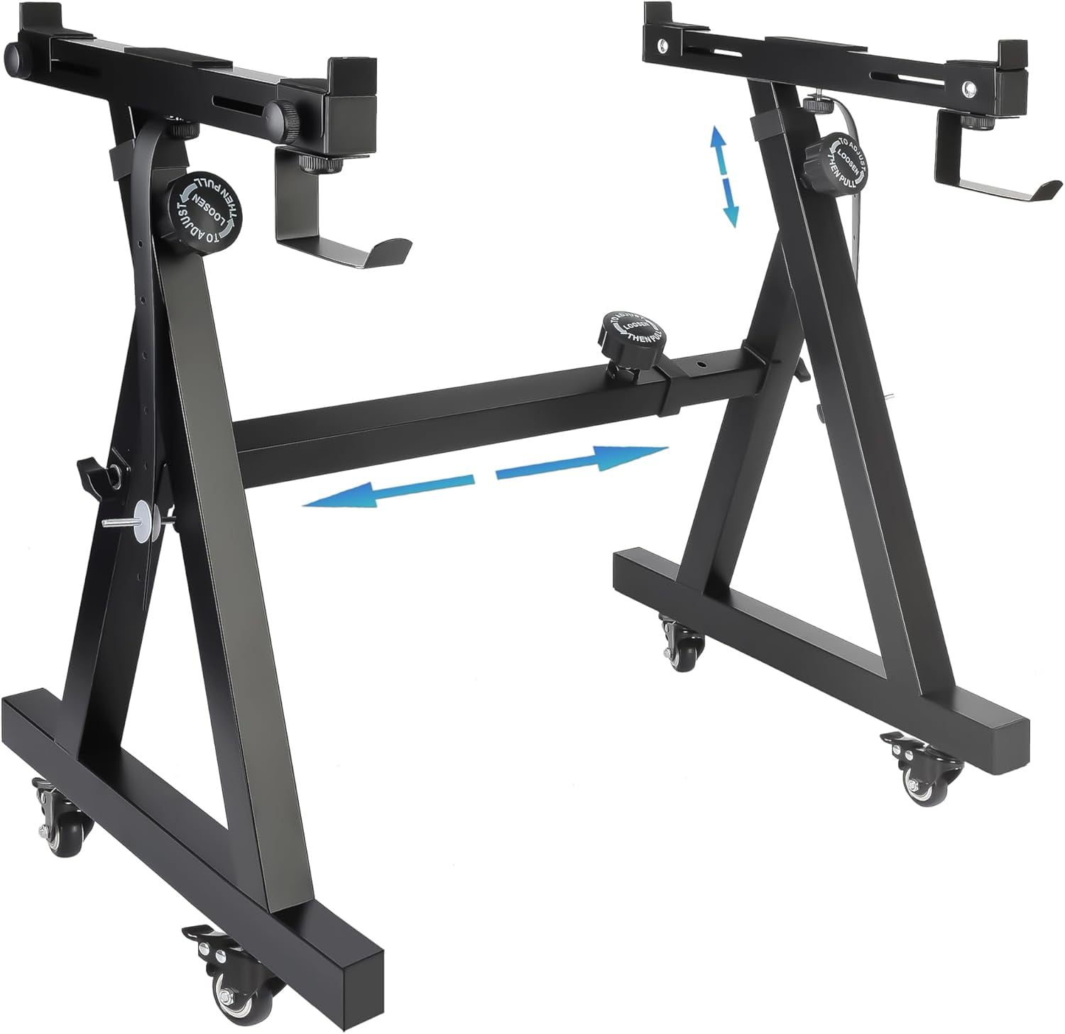 Keyboard Stand Piano w/ Wheels Duty Piano Stand Z Style Adjustable ...
