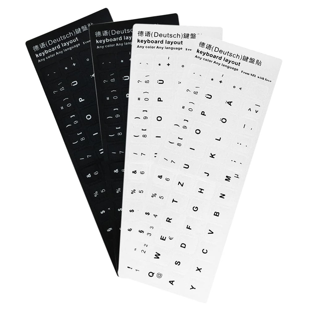 Keyboard Stickers German - 4 Pieces Keyboard Stickers, German Keyboard ...