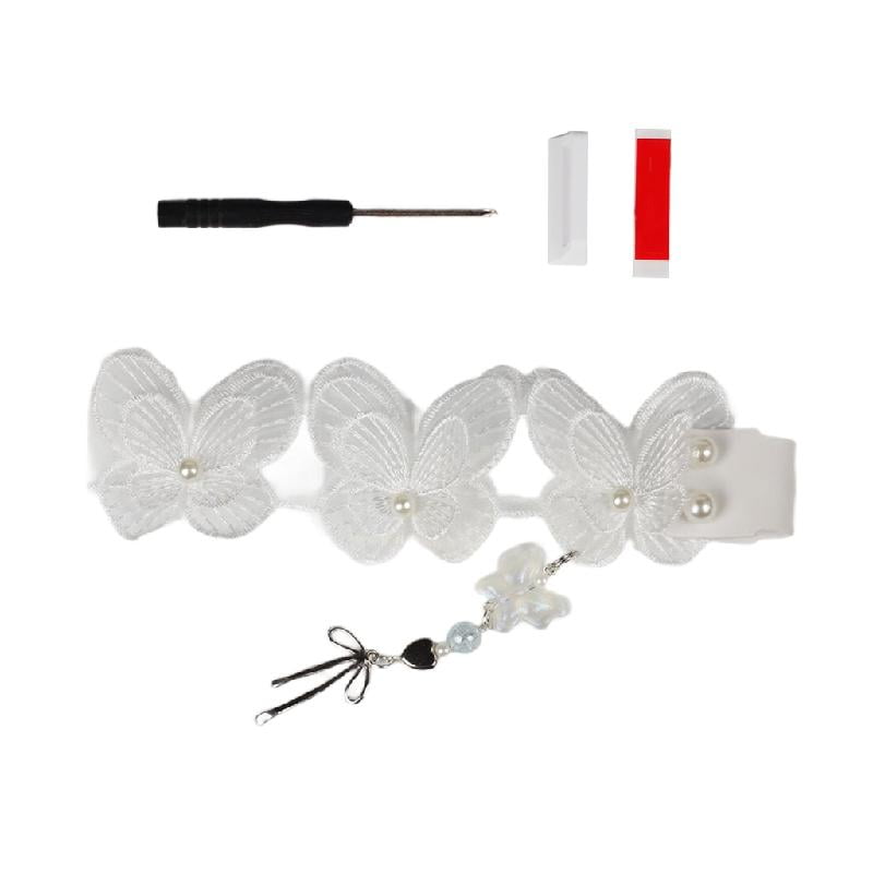 Keyboard Strap Adhesive Lace Fabric Keyboards Lanyard Rope with Sticker ...